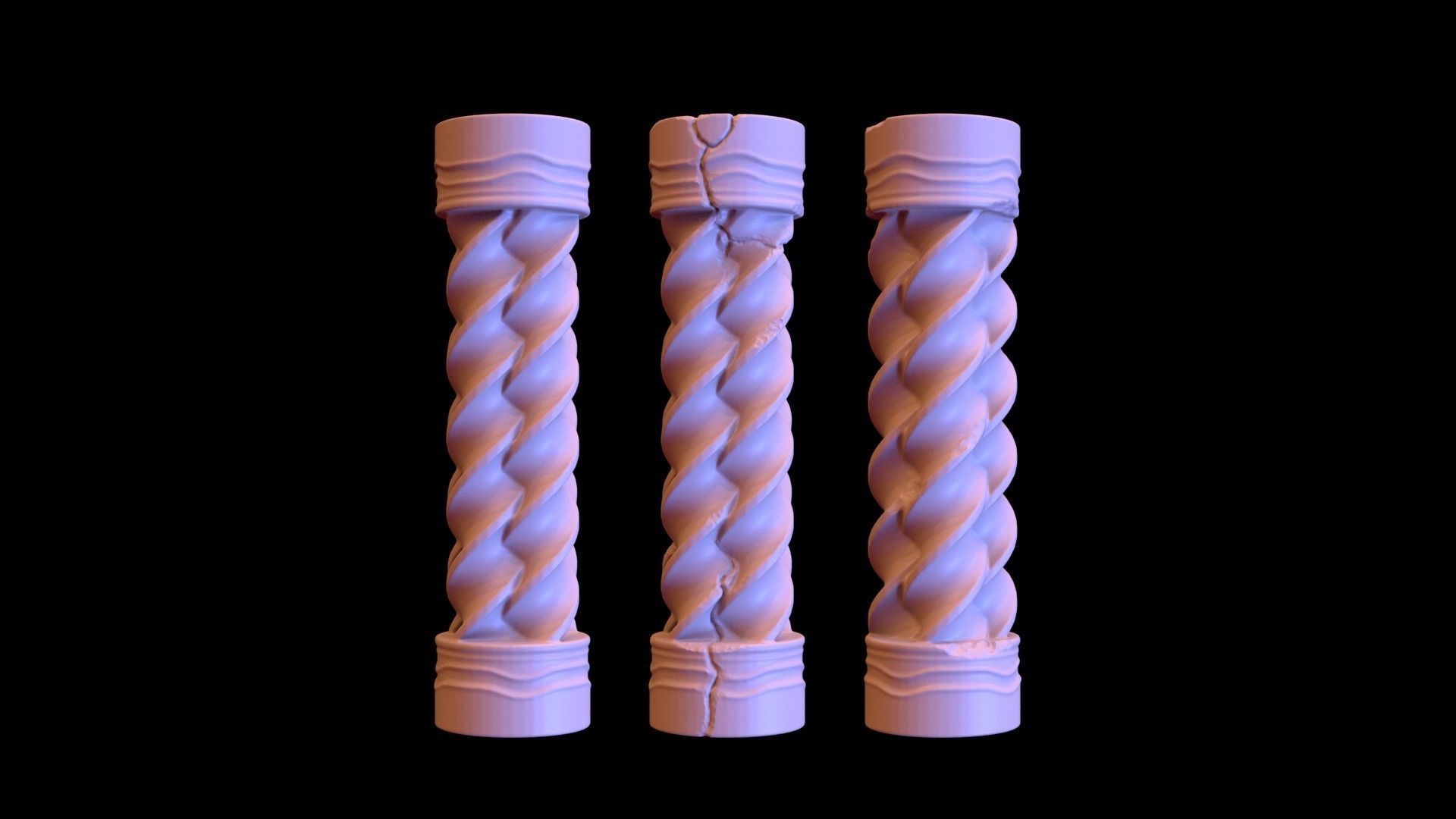 Columns L Pack 3D model 3D printable | CGTrader