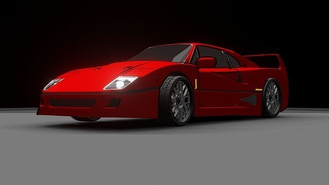 Ferrari sports car free 3D model rigged | CGTrader