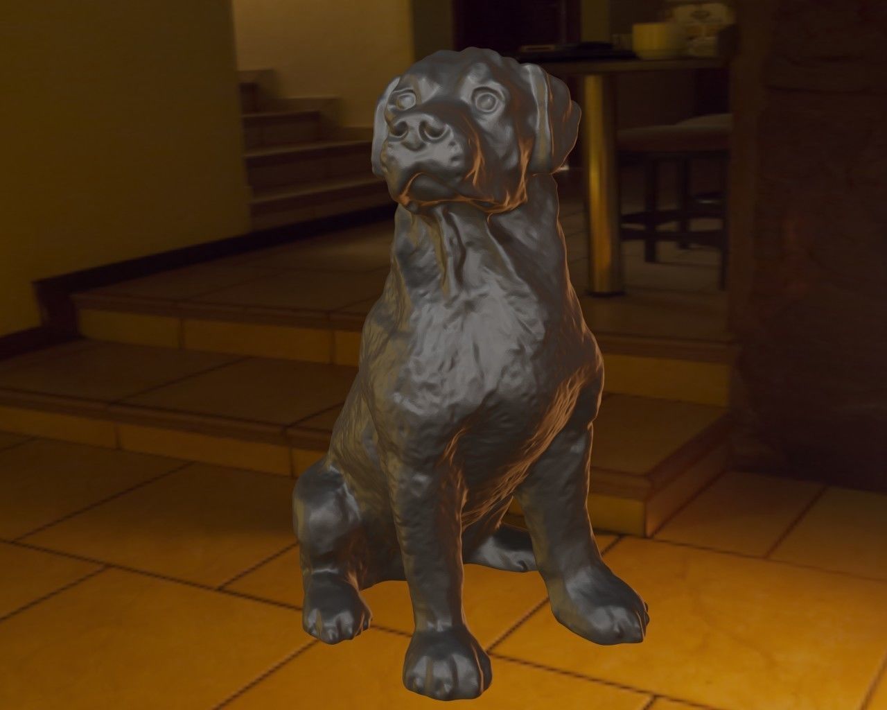 Rottweiler 3d print statue of dog 3D model 3D printable | CGTrader