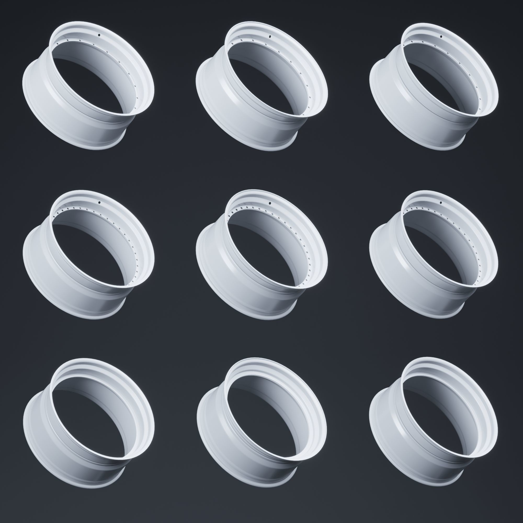 3D model 3 PIECE WHEELS ASSEMBLY PACKAGE VOL 1 VR / AR / low-poly ...