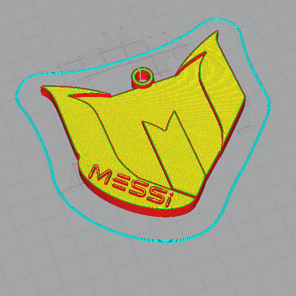 Messi Logo Keychain New Version 3D model 3D printable | CGTrader