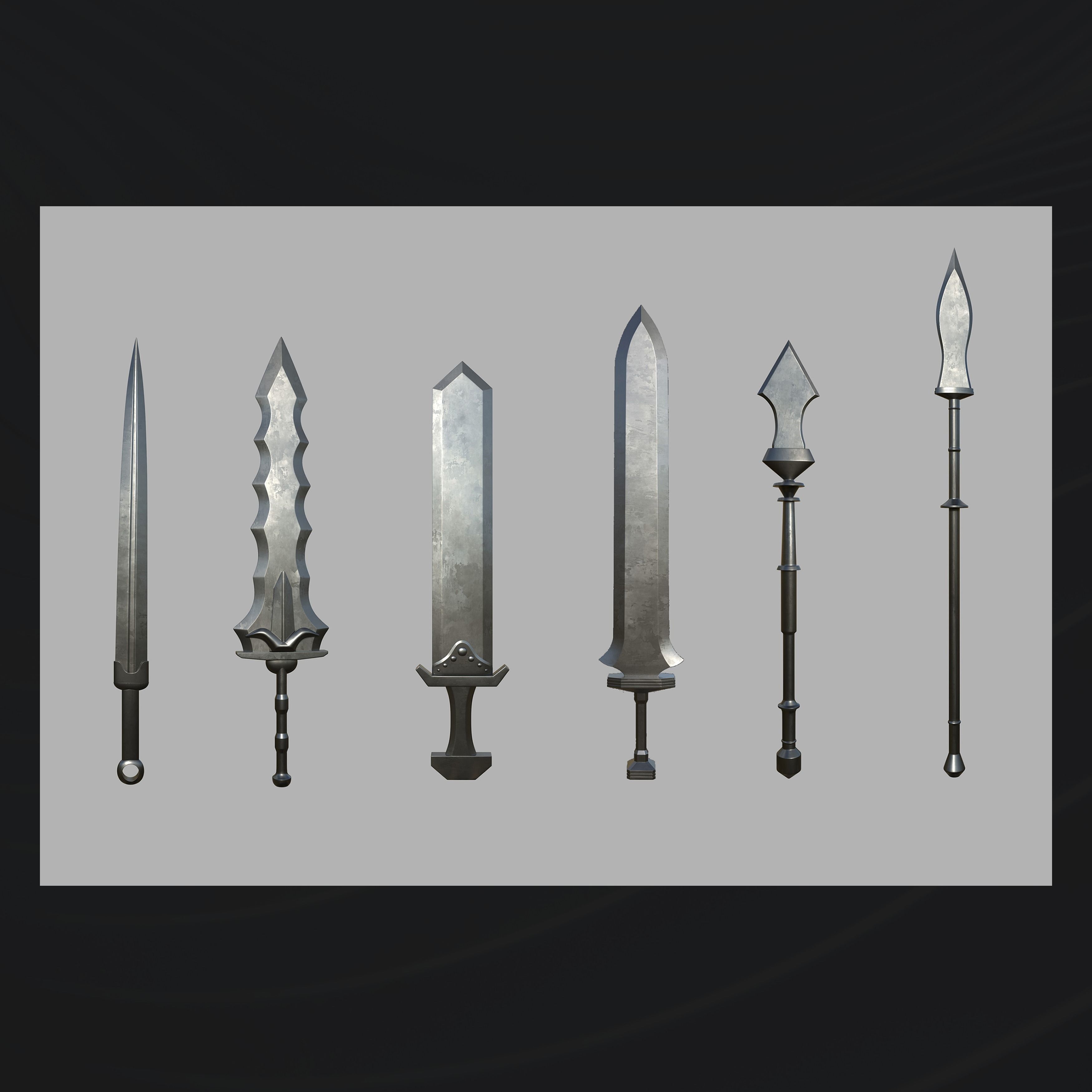 50 Medieval Weapons IMM Brushes 3D model | CGTrader