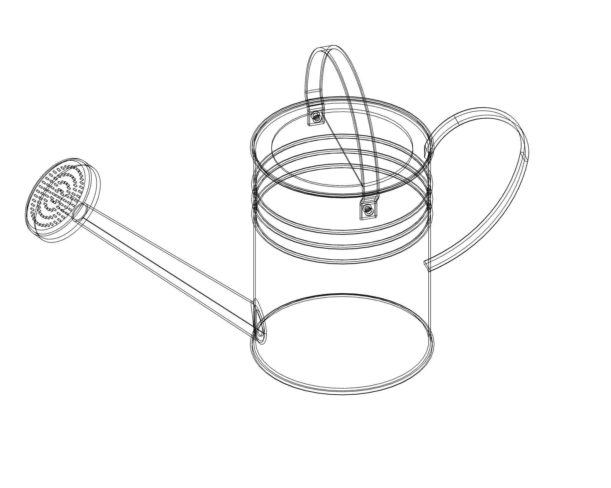 Watering can metal 3D model | CGTrader