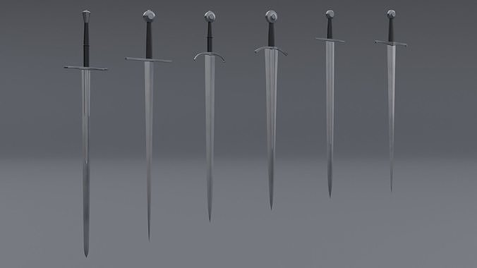3D model Medieval Swords Collection - Low poly PBR textures - Game ...