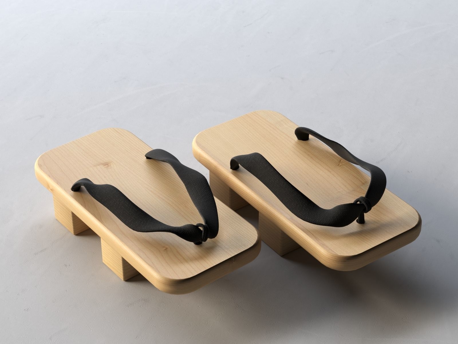 Geta Shoes 3D model | CGTrader
