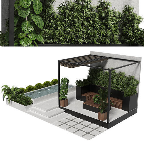 3D model Landscape Furniture Pool 21 VR / AR / low-poly | CGTrader