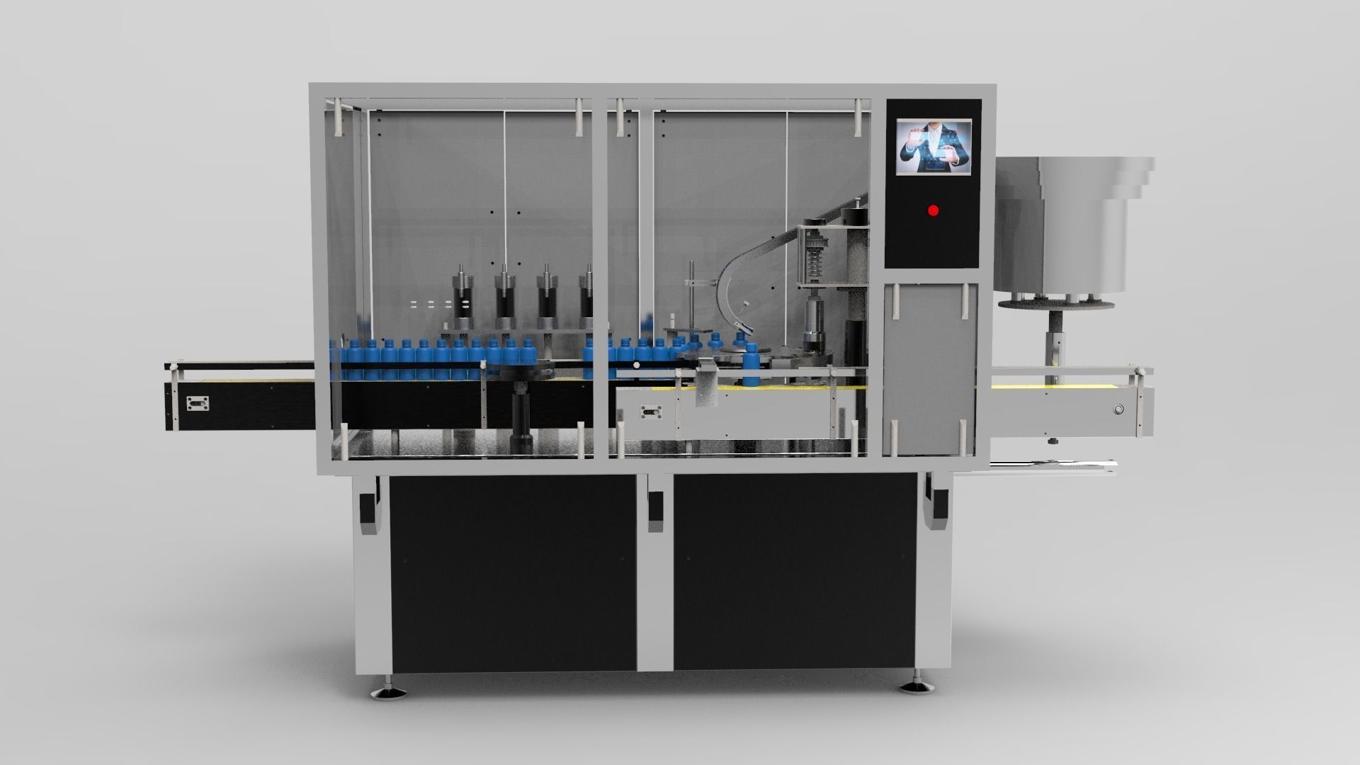 Automatic filling and capping all-in-one machine 3D model | CGTrader