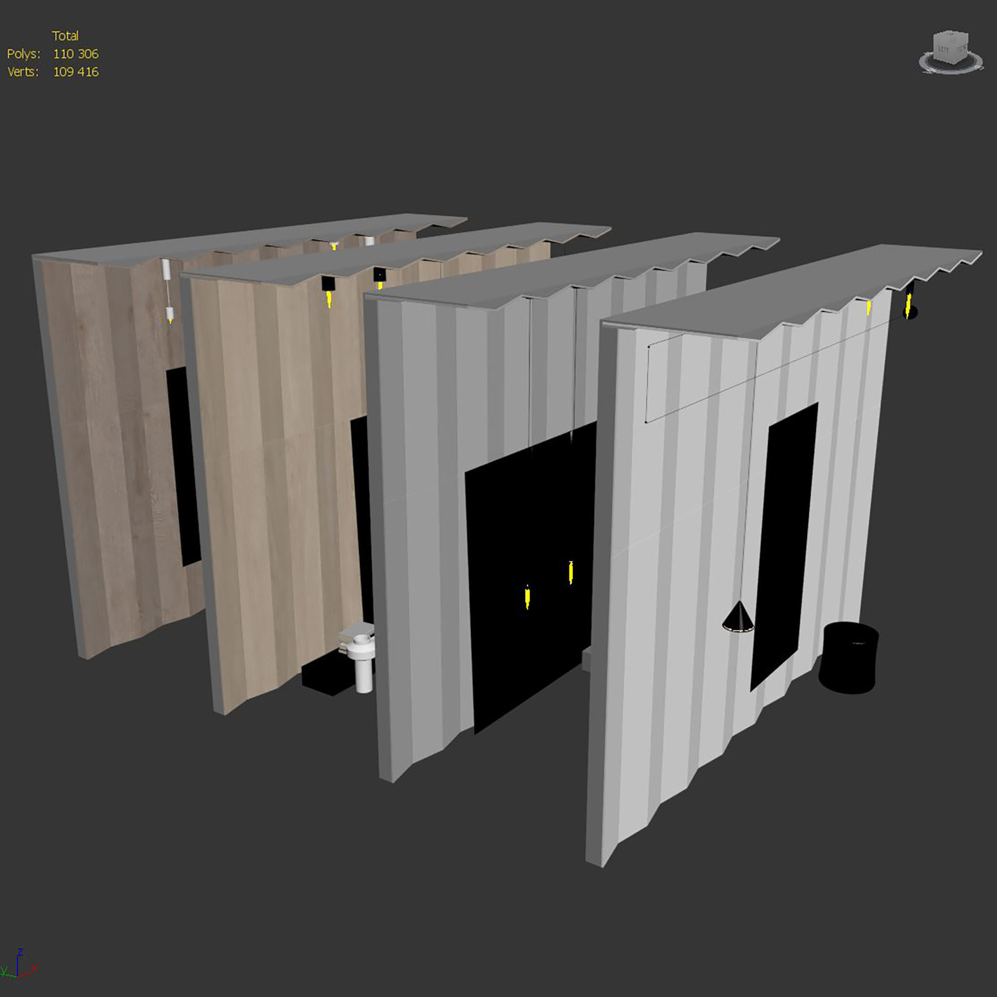 Decorative wall panel set 95 3D model | CGTrader