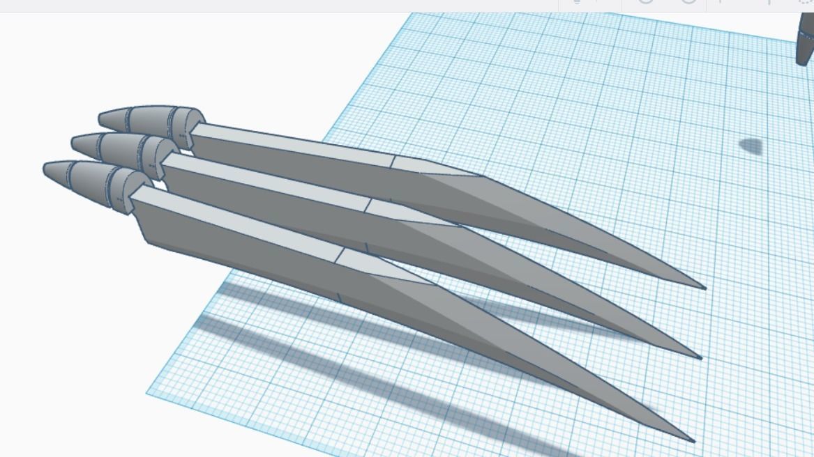 Wolverine claws 3D model 3D printable | CGTrader