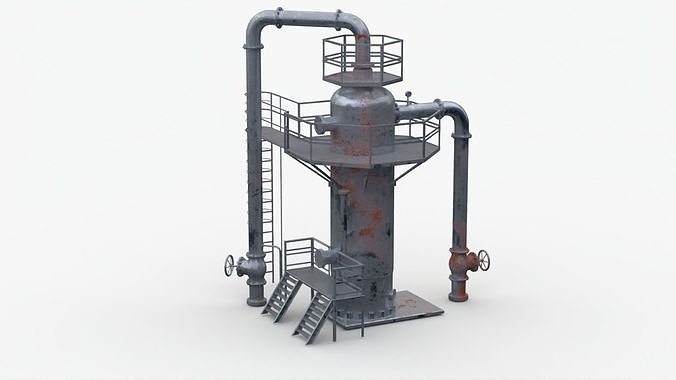 3D model 4K Scan Rusty Factory Exhaust pipe VR / AR / low-poly | CGTrader