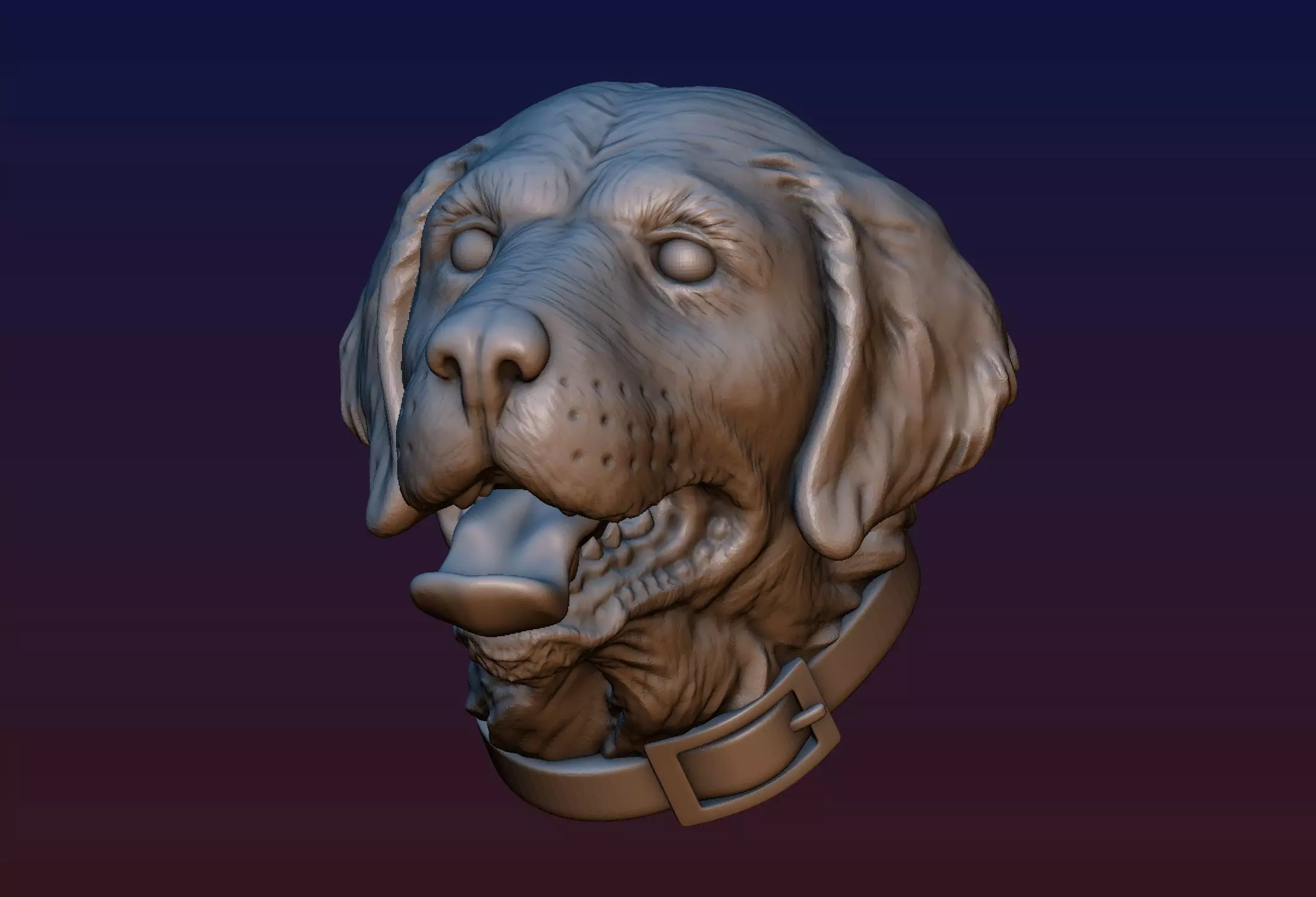Labrador Head 3D model 3D printable | CGTrader