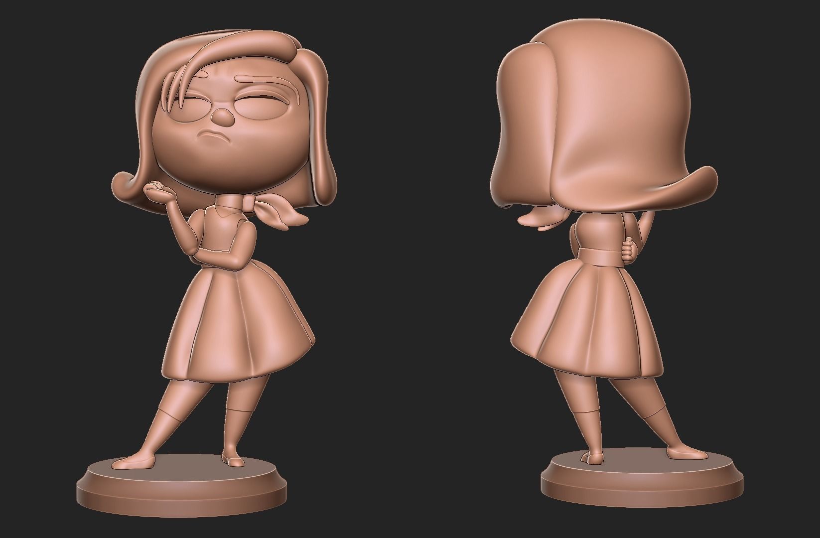 inside out - disgust with base 3D model 3D printable | CGTrader