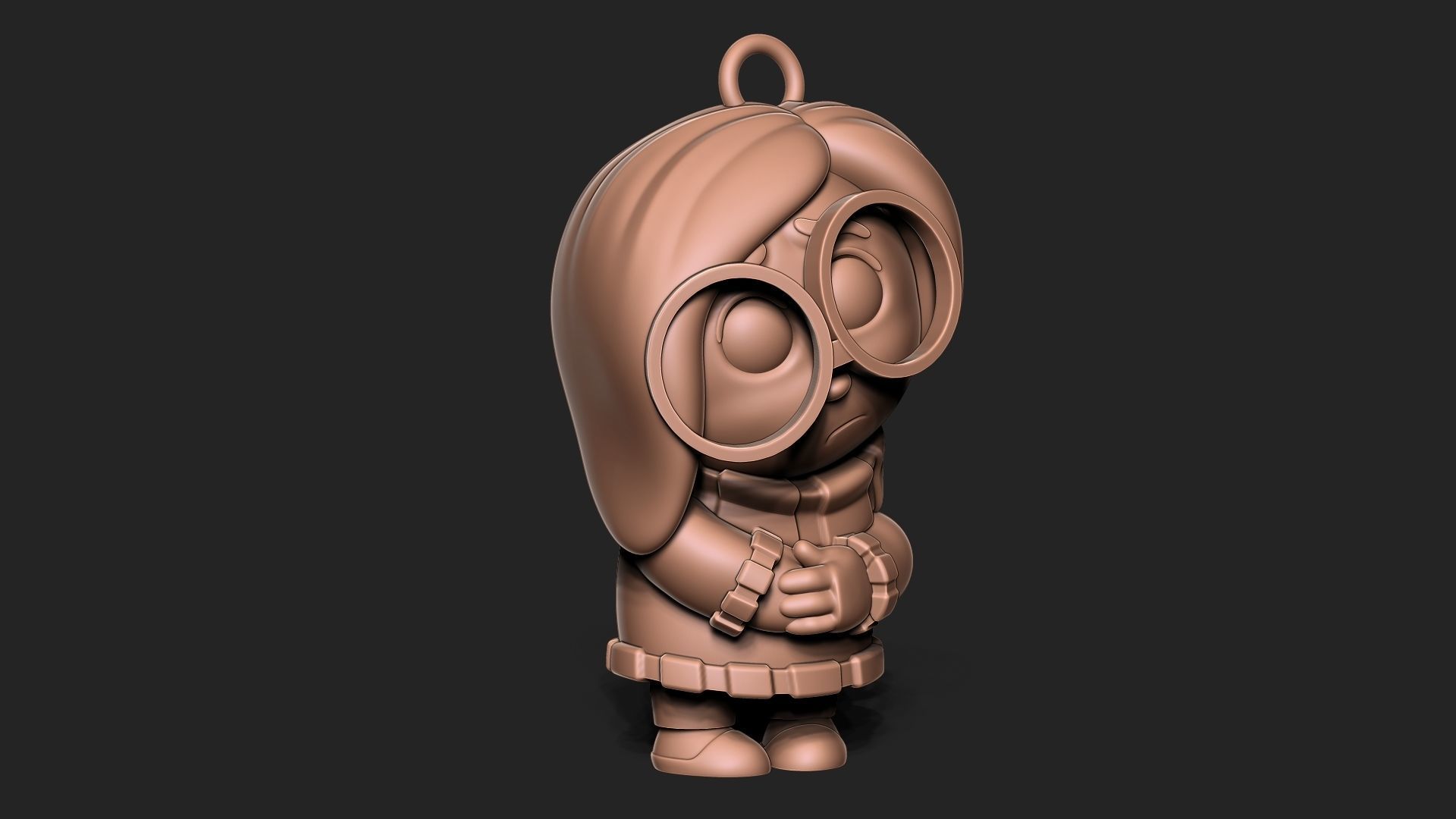 inside out sadness keychain 3D model 3D printable | CGTrader