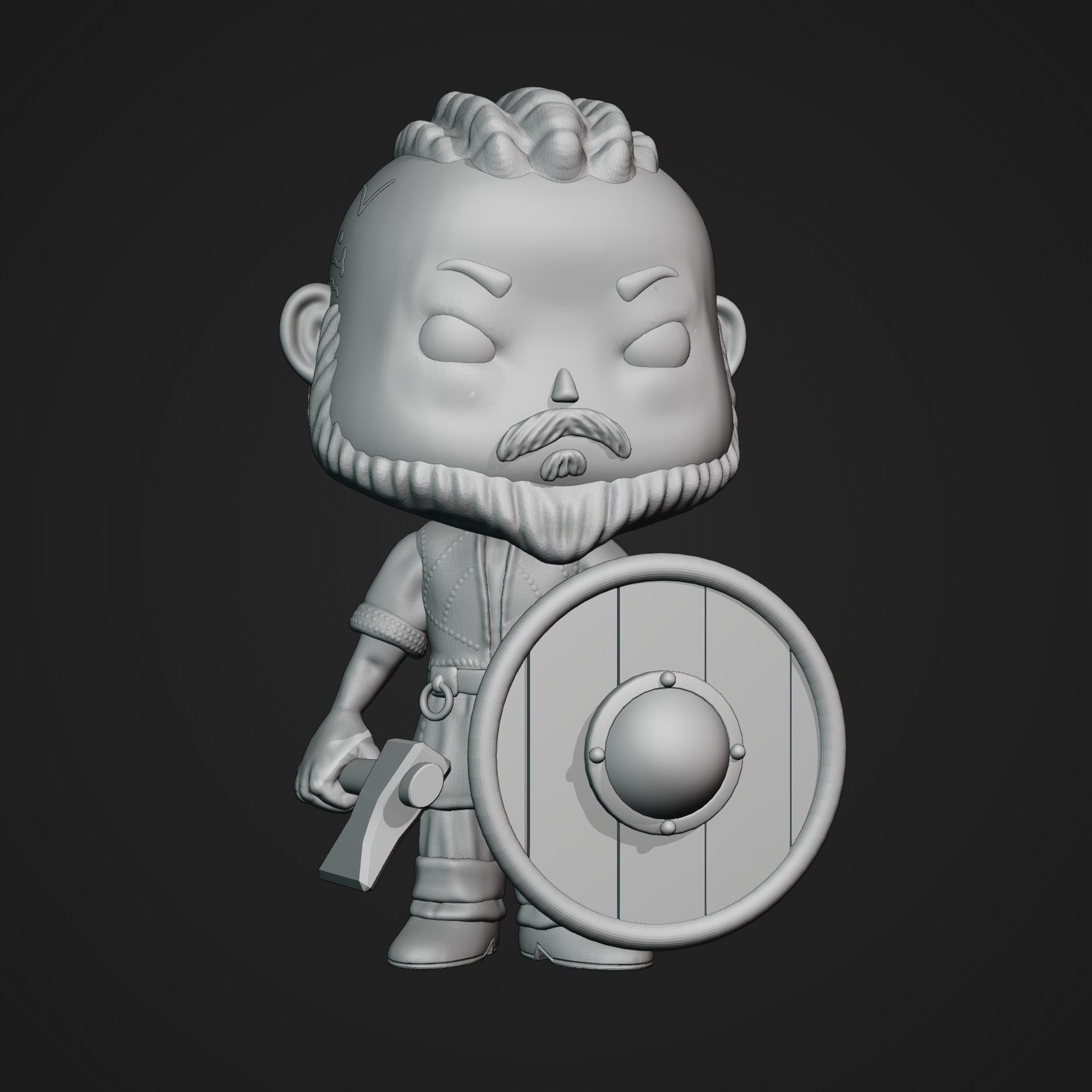 Little Ragnar Lothbrook funko 3D model 3D printable | CGTrader