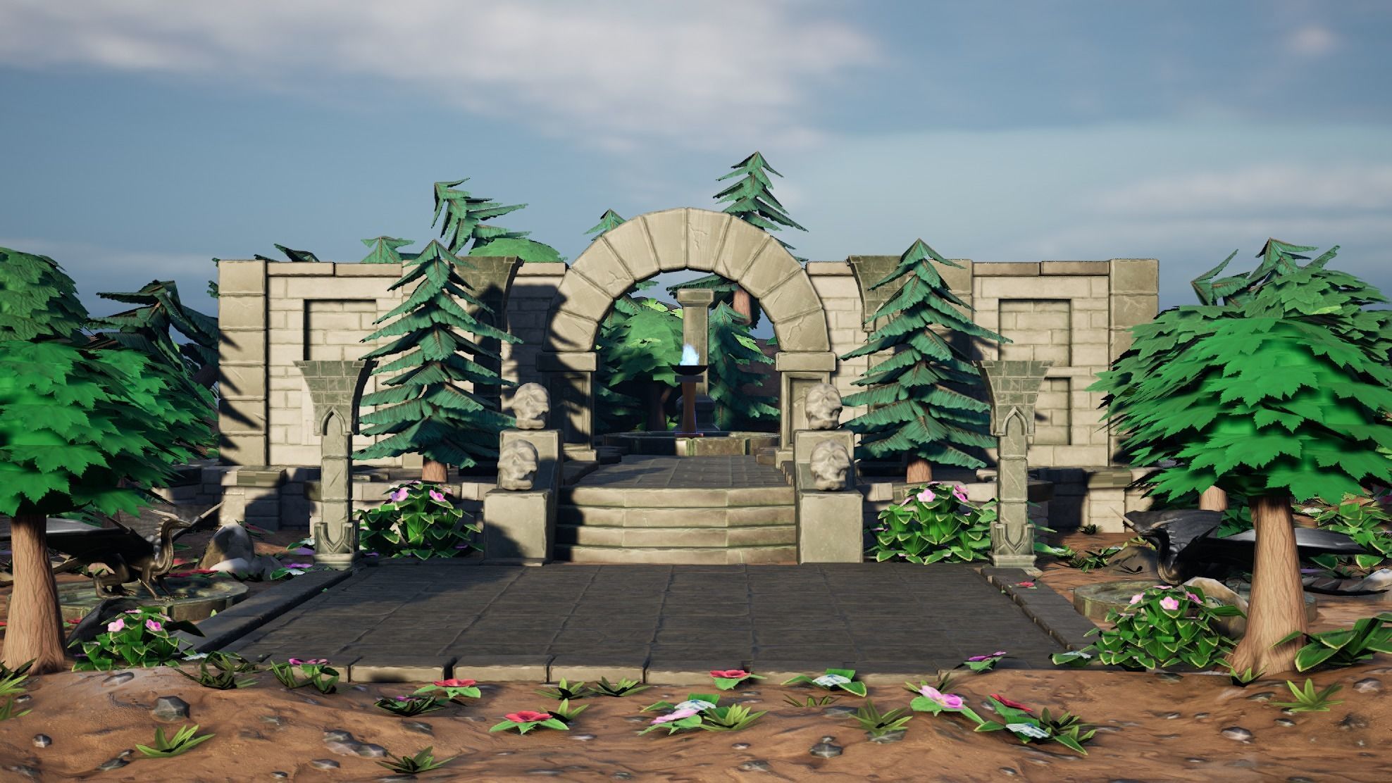 Game Environment Unreal Engine 5 free VR / AR / low-poly 3D model ...