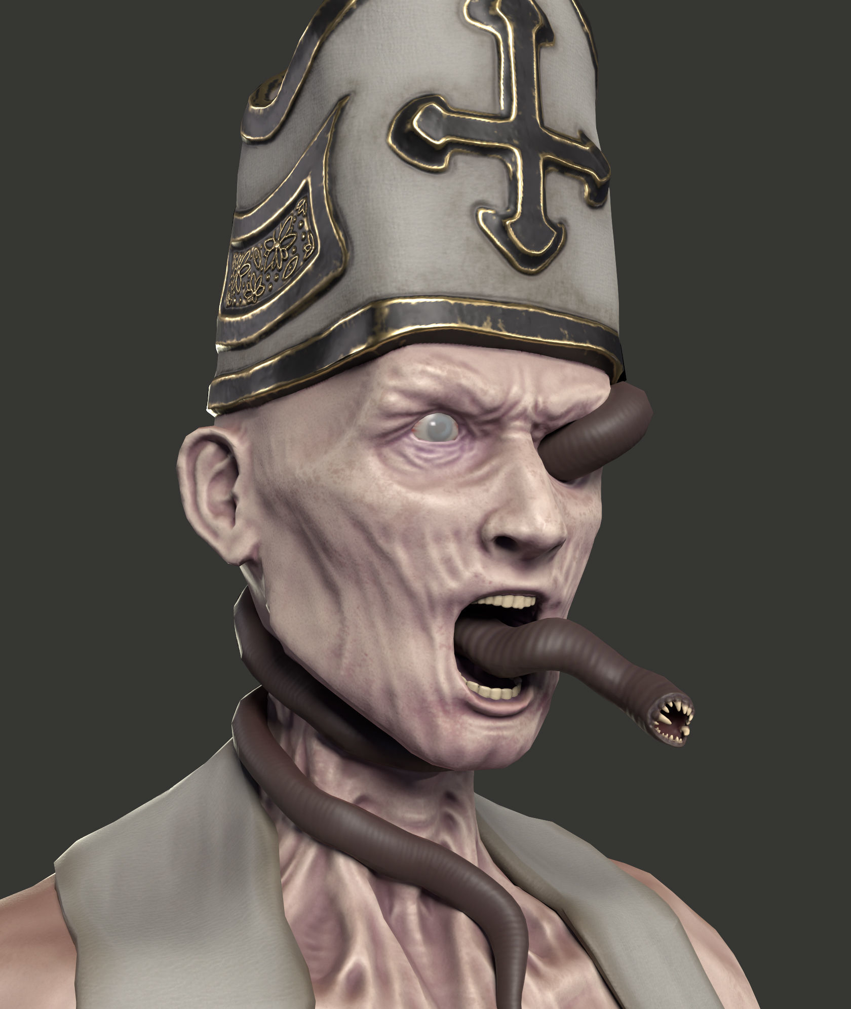 3D model Undead Priest VR / AR / low-poly | CGTrader