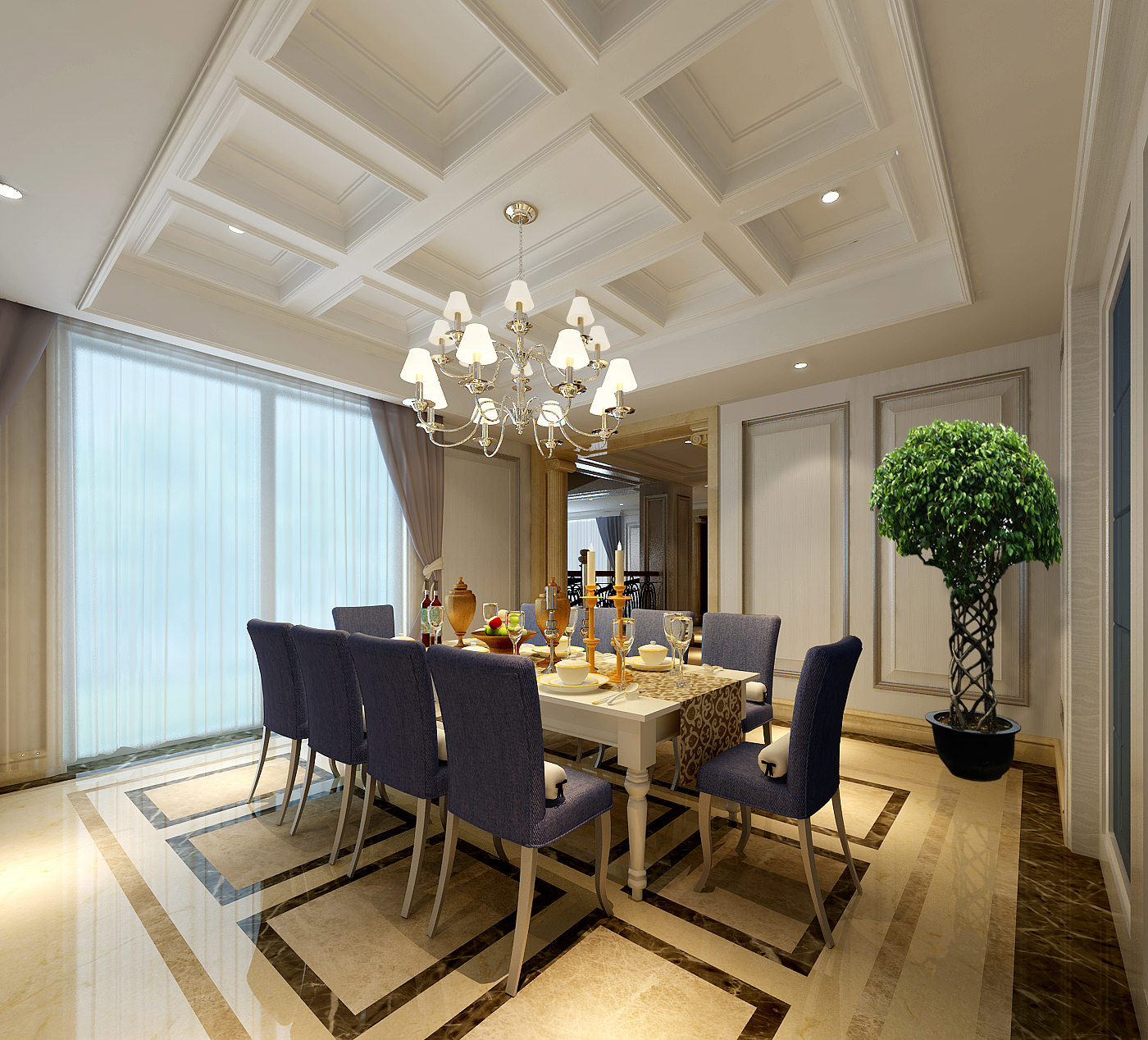 Posh Living Room With Balcony 3D Model .max - CGTrader.com