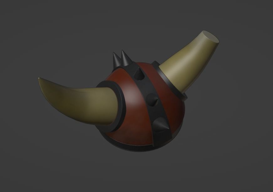 3D model Simple Medieval Horned Viking Helm VR / AR / low-poly | CGTrader