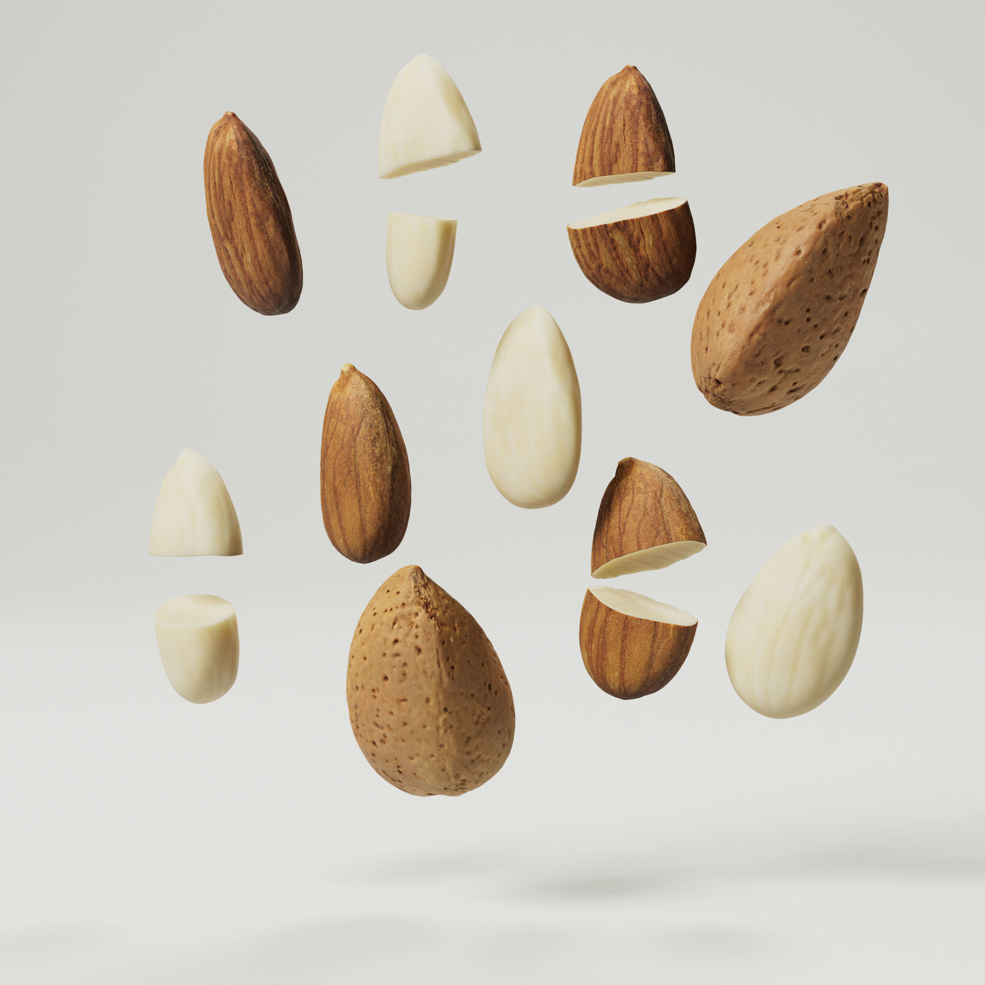 Almonds 3D model | CGTrader