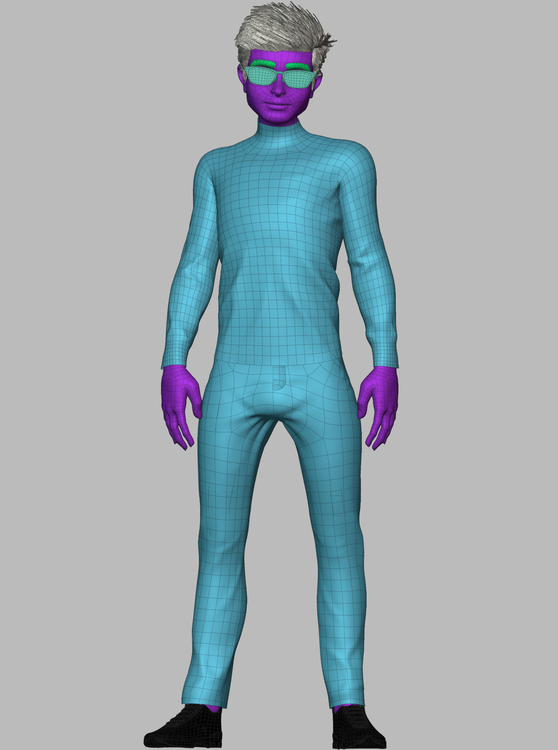 3D model Rabin - Male rigged PBR character VR / AR / low-poly | CGTrader