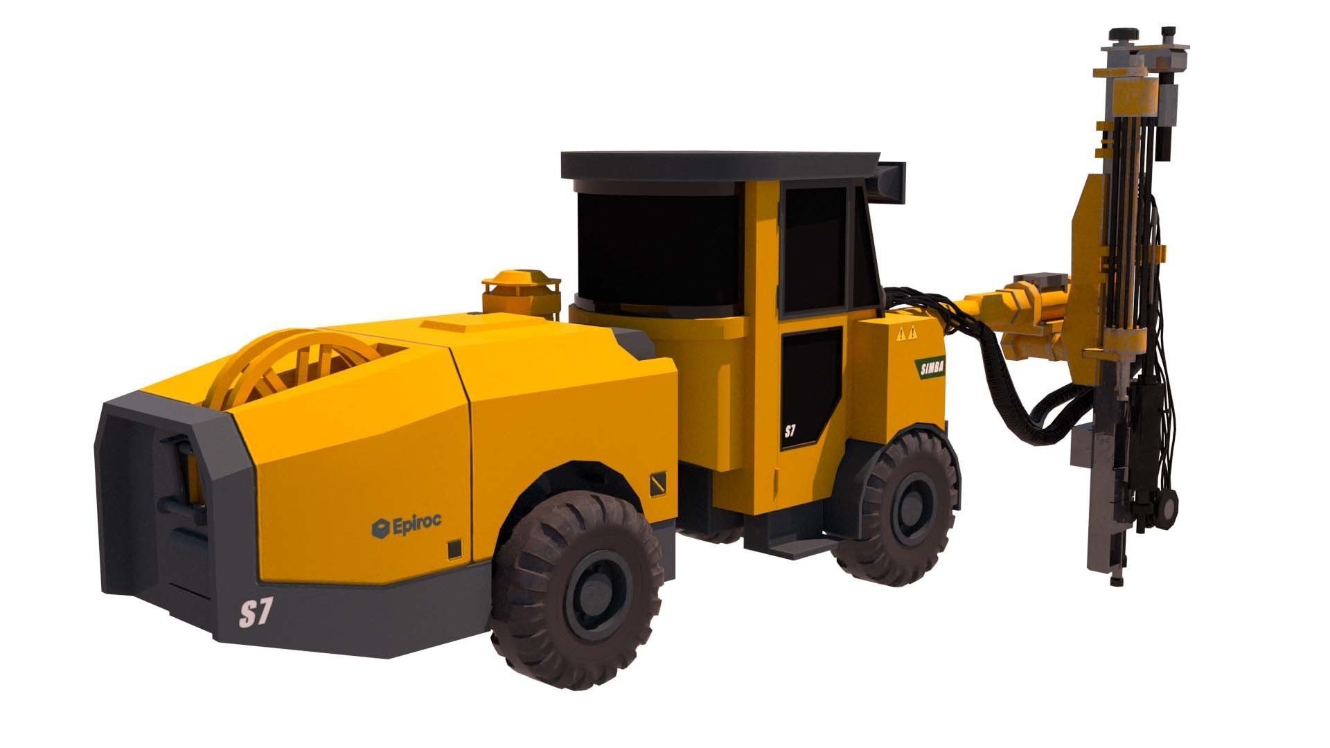 3D model Epiroc Simba S7 VR / AR / low-poly | CGTrader