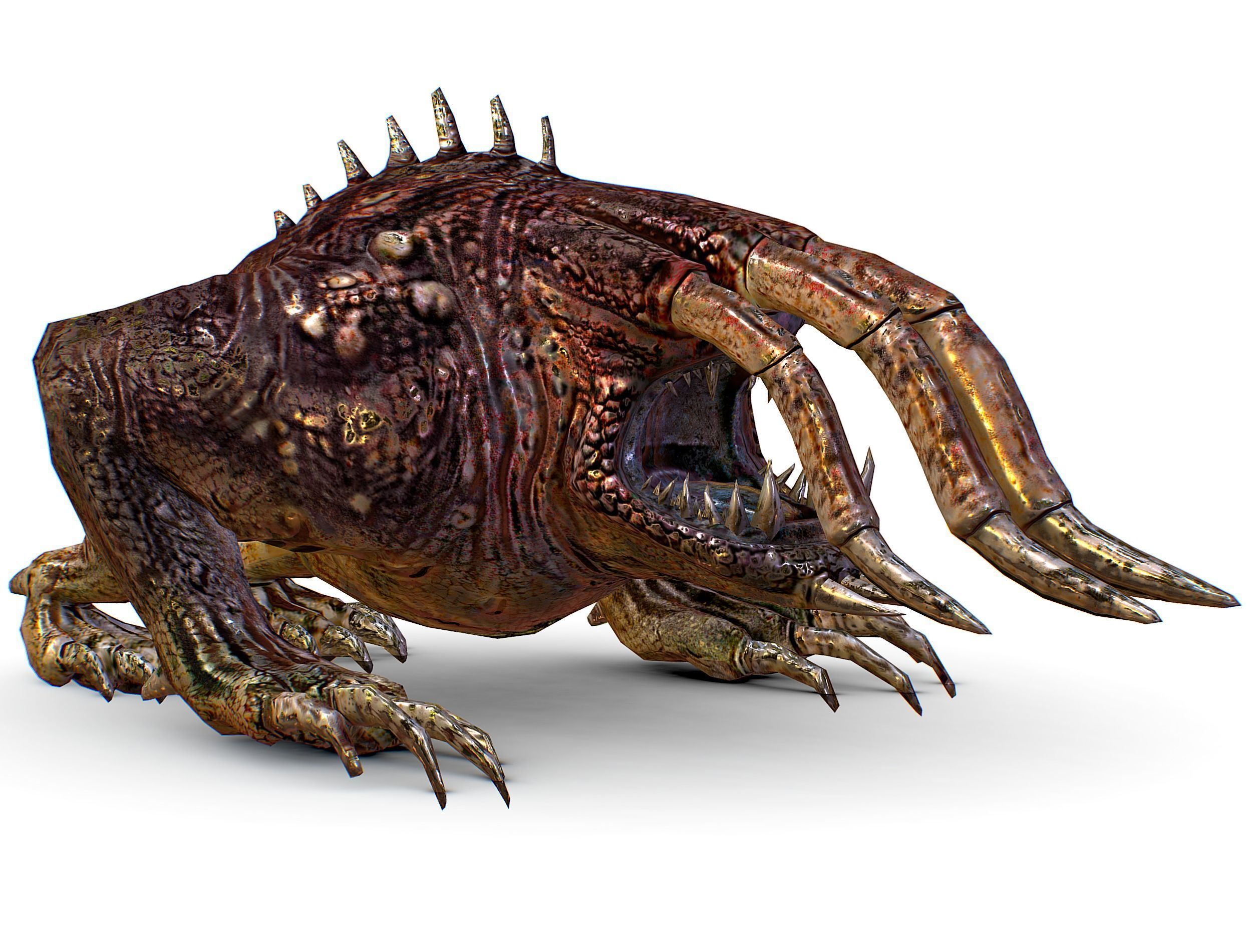 3D model Low Poly Monster Big Tusks Huge Mouth VR / AR / low-poly ...