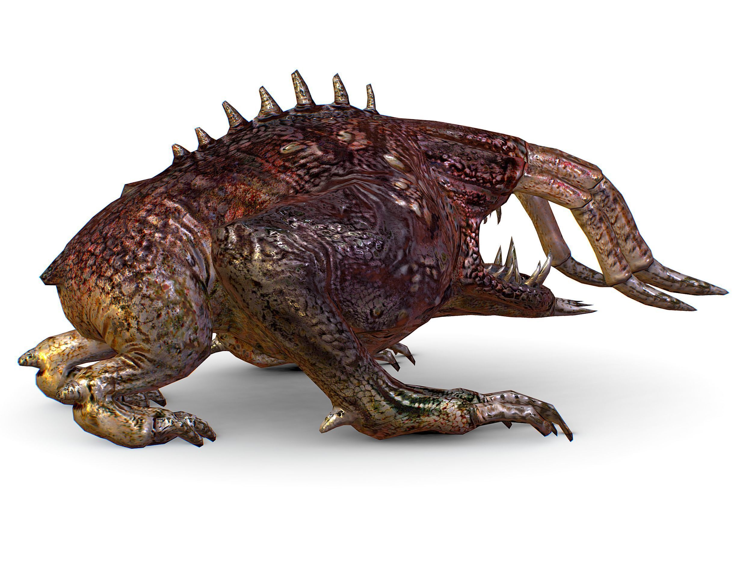 3D model Low Poly Monster Big Tusks Huge Mouth VR / AR / low-poly ...