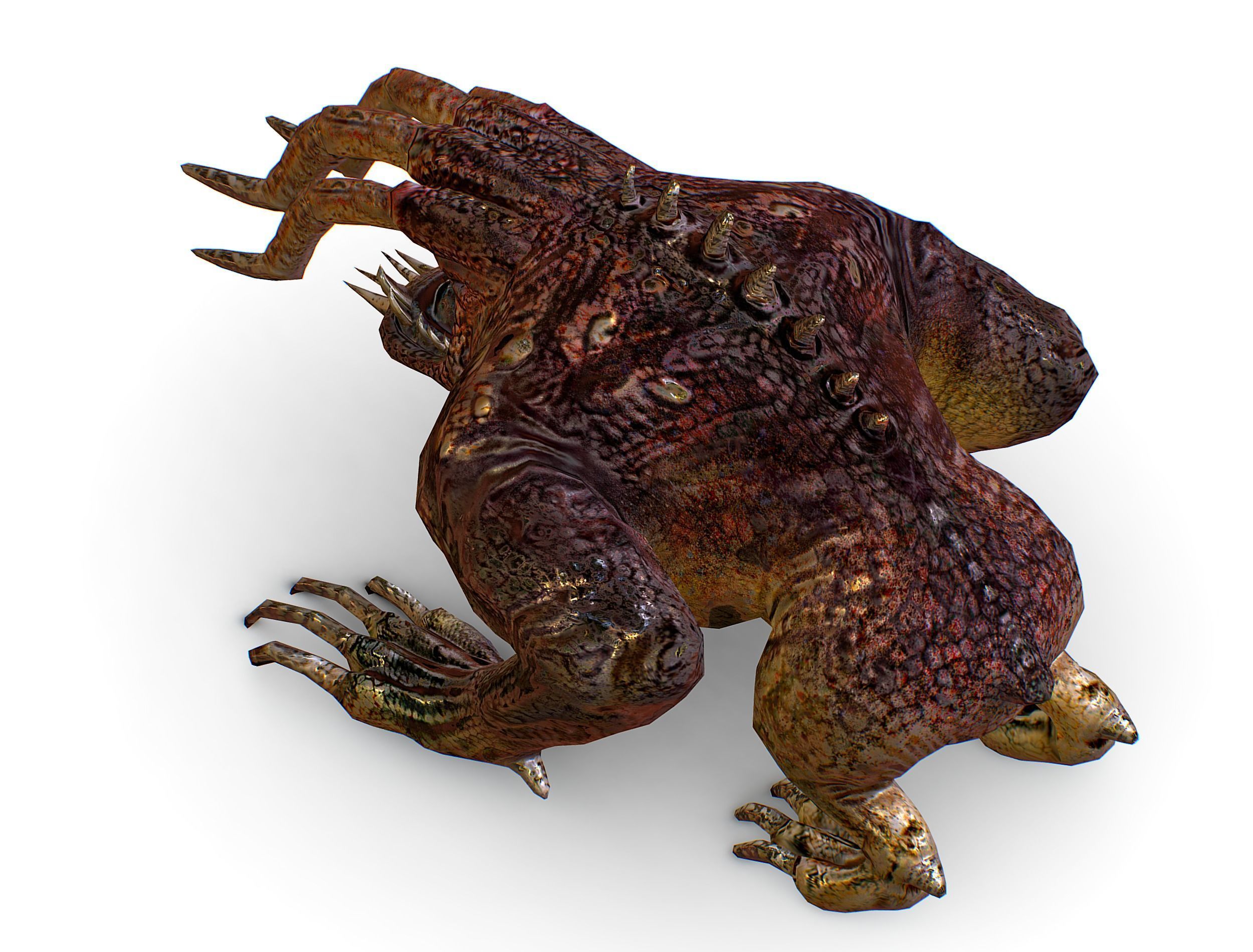 3D model Low Poly Monster Big Tusks Huge Mouth VR / AR / low-poly ...