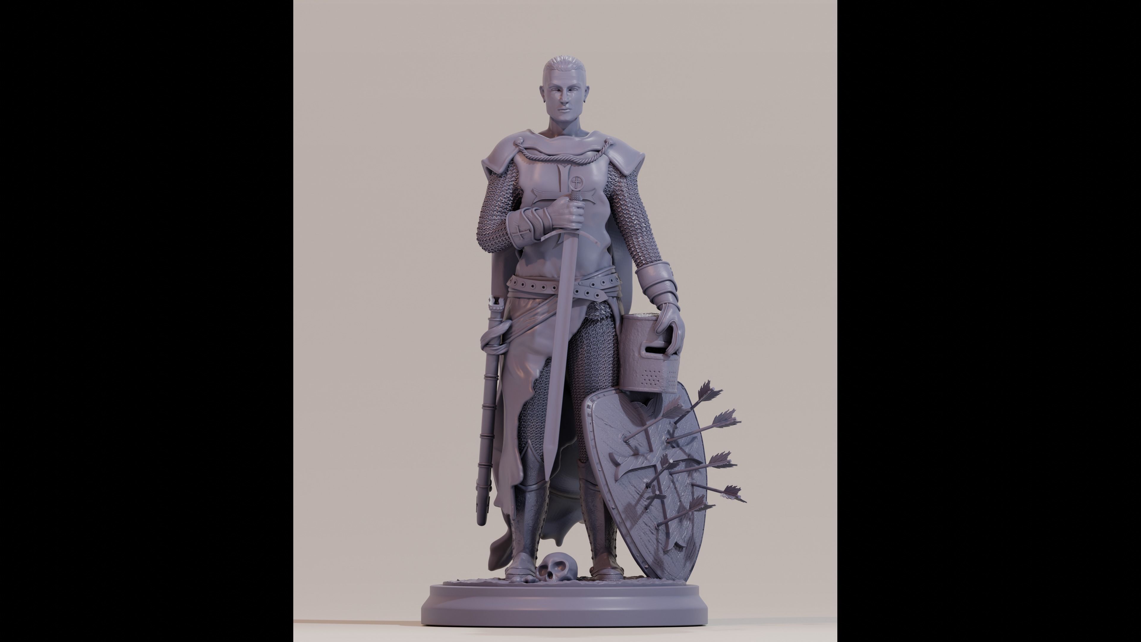 Templar Warrior - Templario 3D model 3D printable | CGTrader