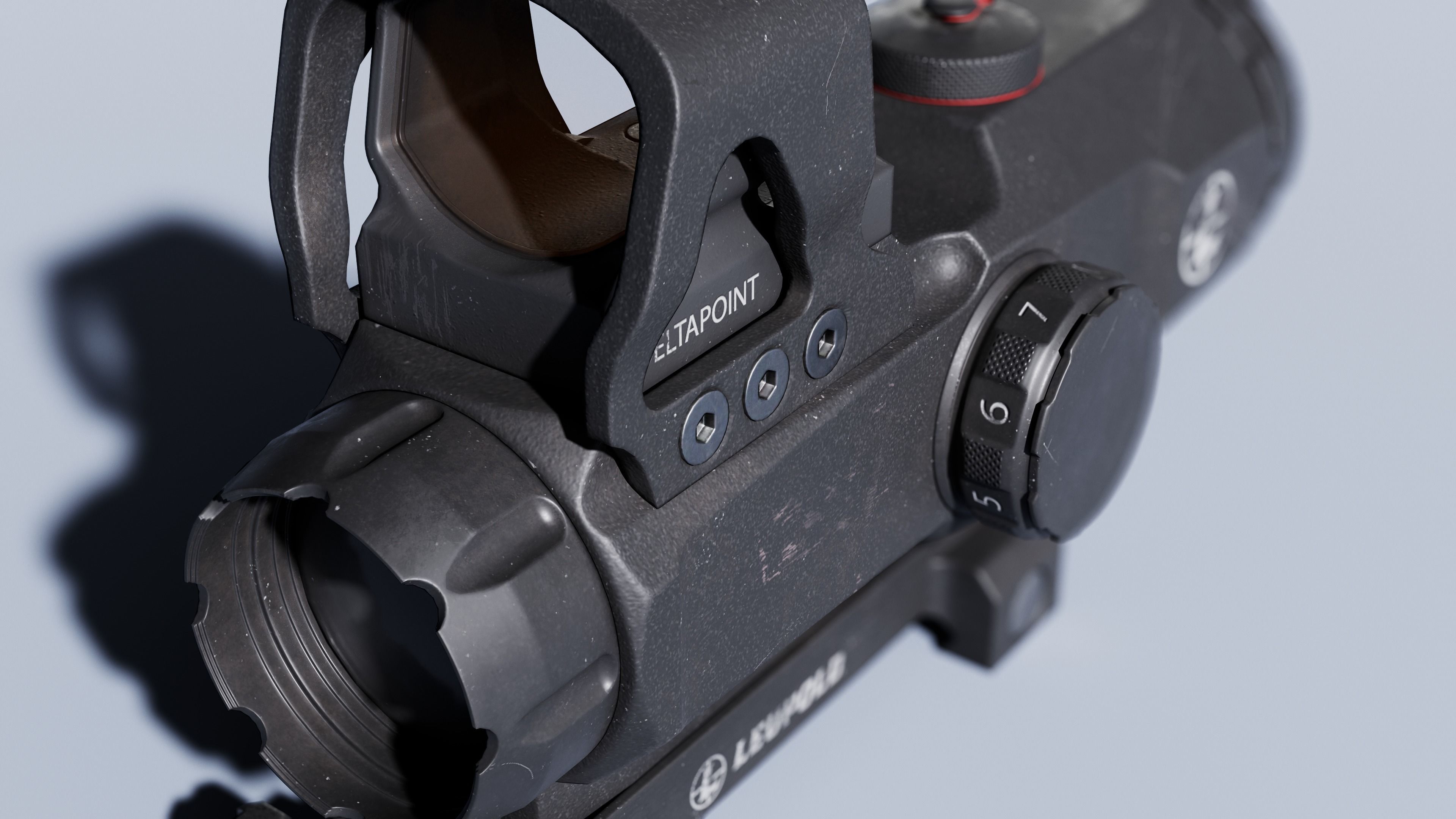 3D model Leupold Mark 4 HAMR Scope and DeltaPoint Red Dot Sight 3D Model VR / AR / low-poly ...