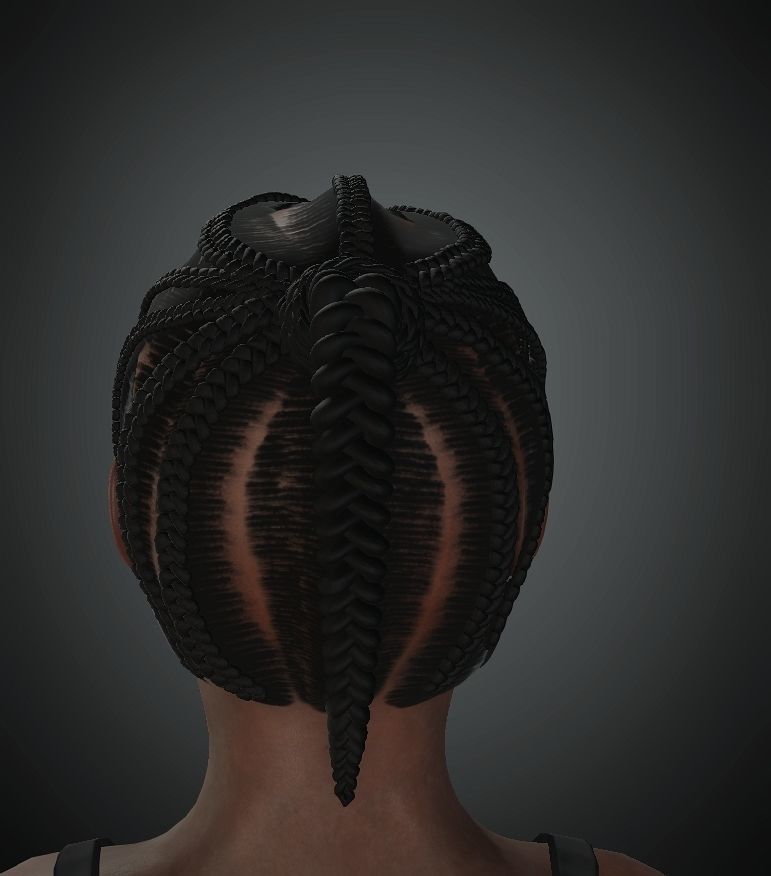 3D model SHUKU The African Queen Braid VR / AR / low-poly | CGTrader
