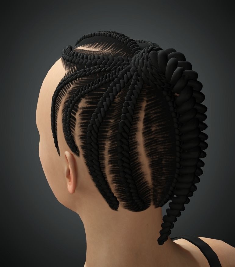 3D model SHUKU The African Queen Braid VR / AR / low-poly | CGTrader