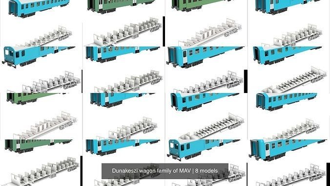 Dunakeszi wagon family of MAV - TT scale 3D Model Collection | CGTrader