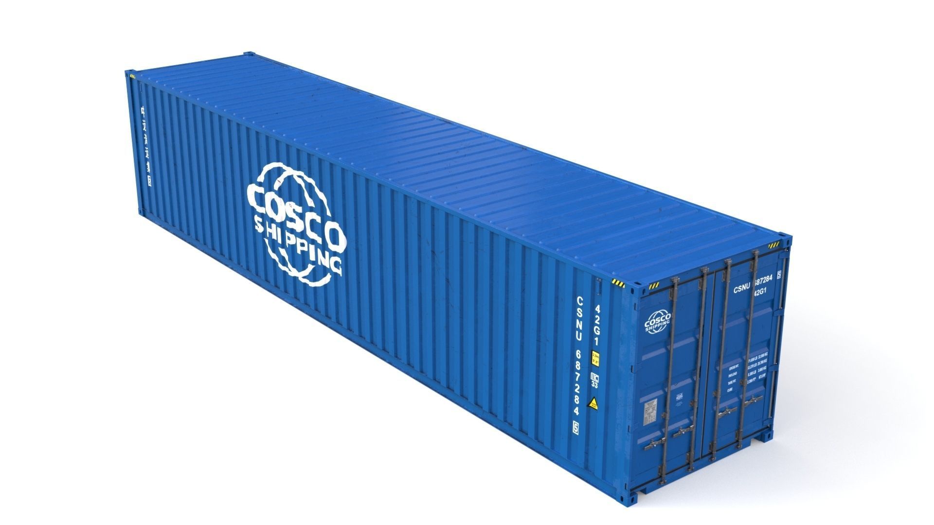 40 feet COSCO standard shipping container 3D model | CGTrader