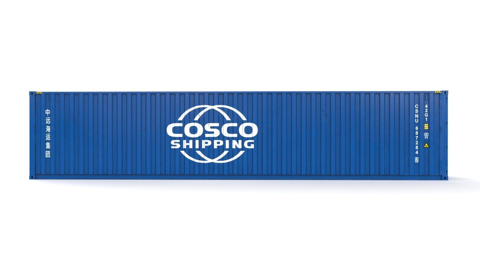 40 feet COSCO standard shipping container 3D model | CGTrader