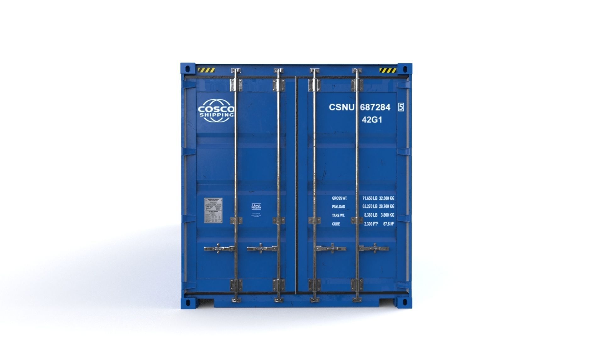 40 feet COSCO standard shipping container 3D model | CGTrader