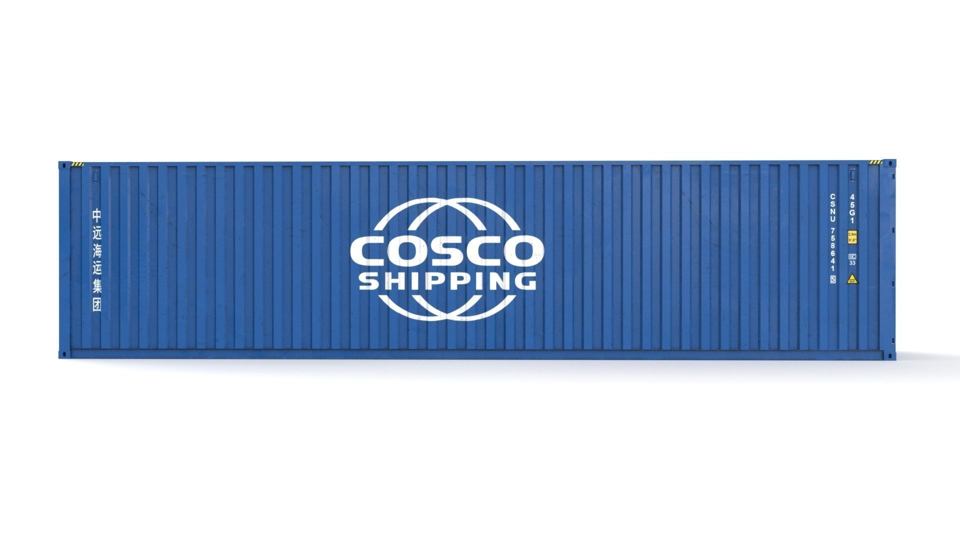 40 feet High Cube COSCO shipping container 3D model | CGTrader