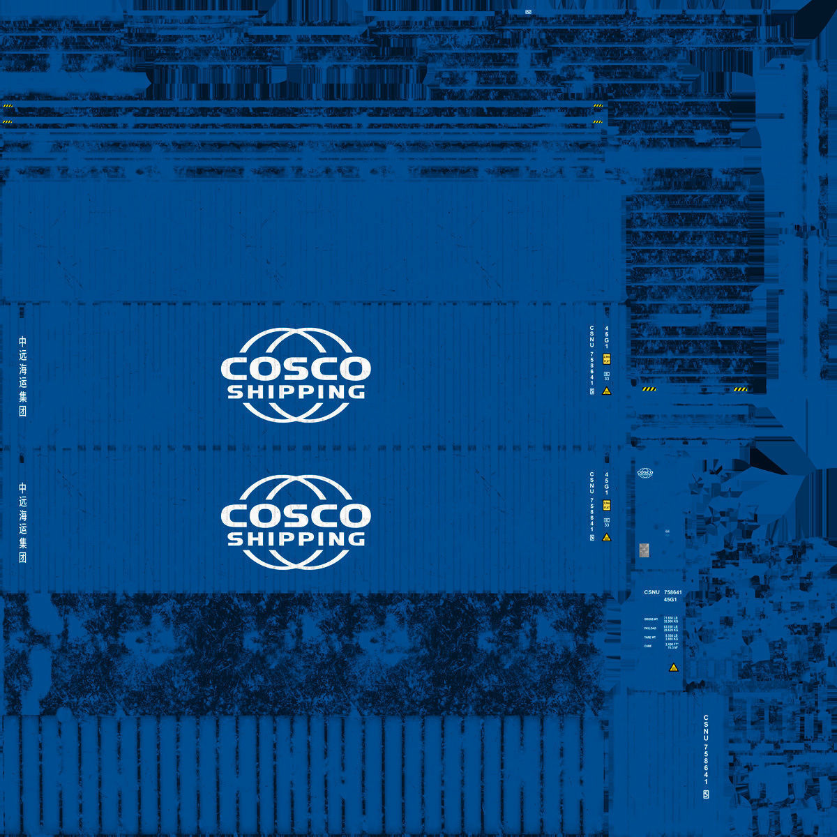 40 feet High Cube COSCO shipping container 3D model | CGTrader