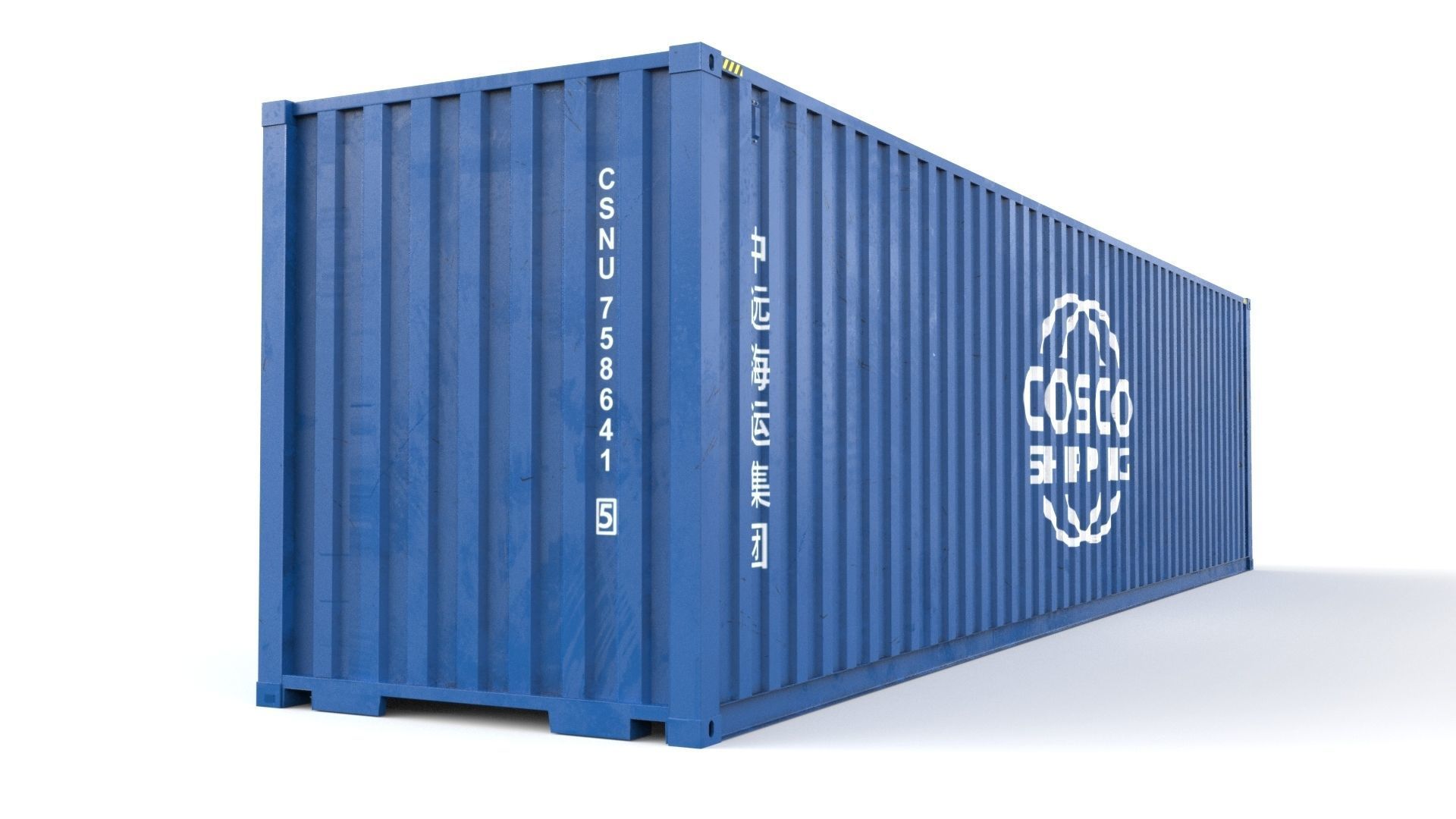 40 feet High Cube COSCO shipping container 3D model | CGTrader