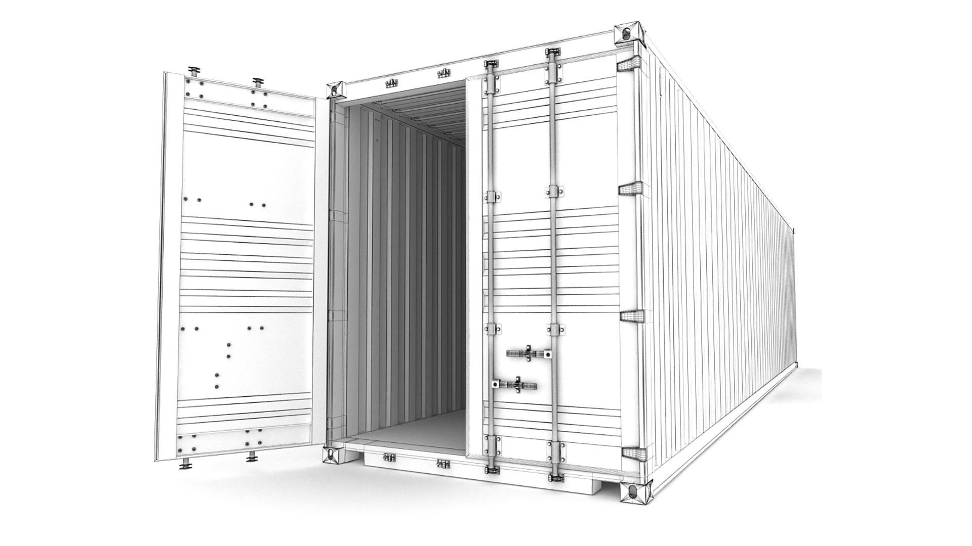 40 feet High Cube COSCO shipping container 3D model | CGTrader