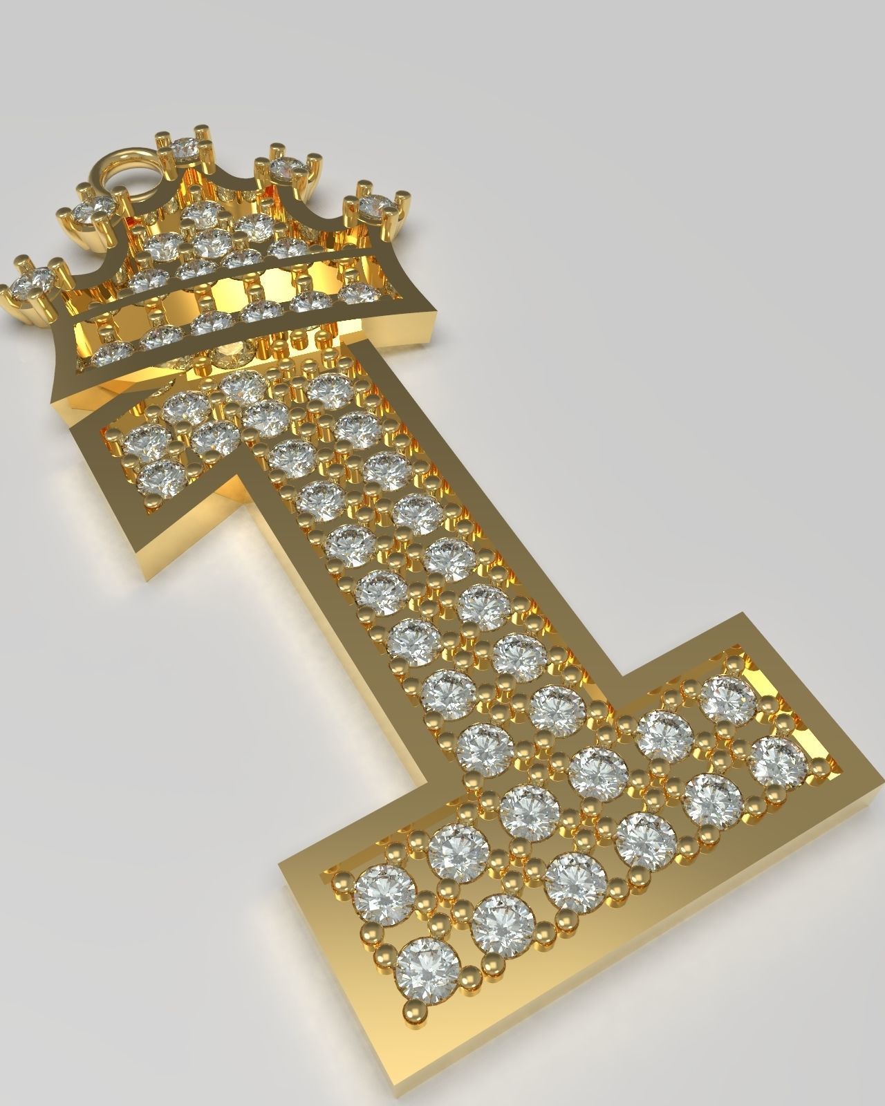 Number 1 printable 3D pendant 3D model 3D printable | CGTrader
