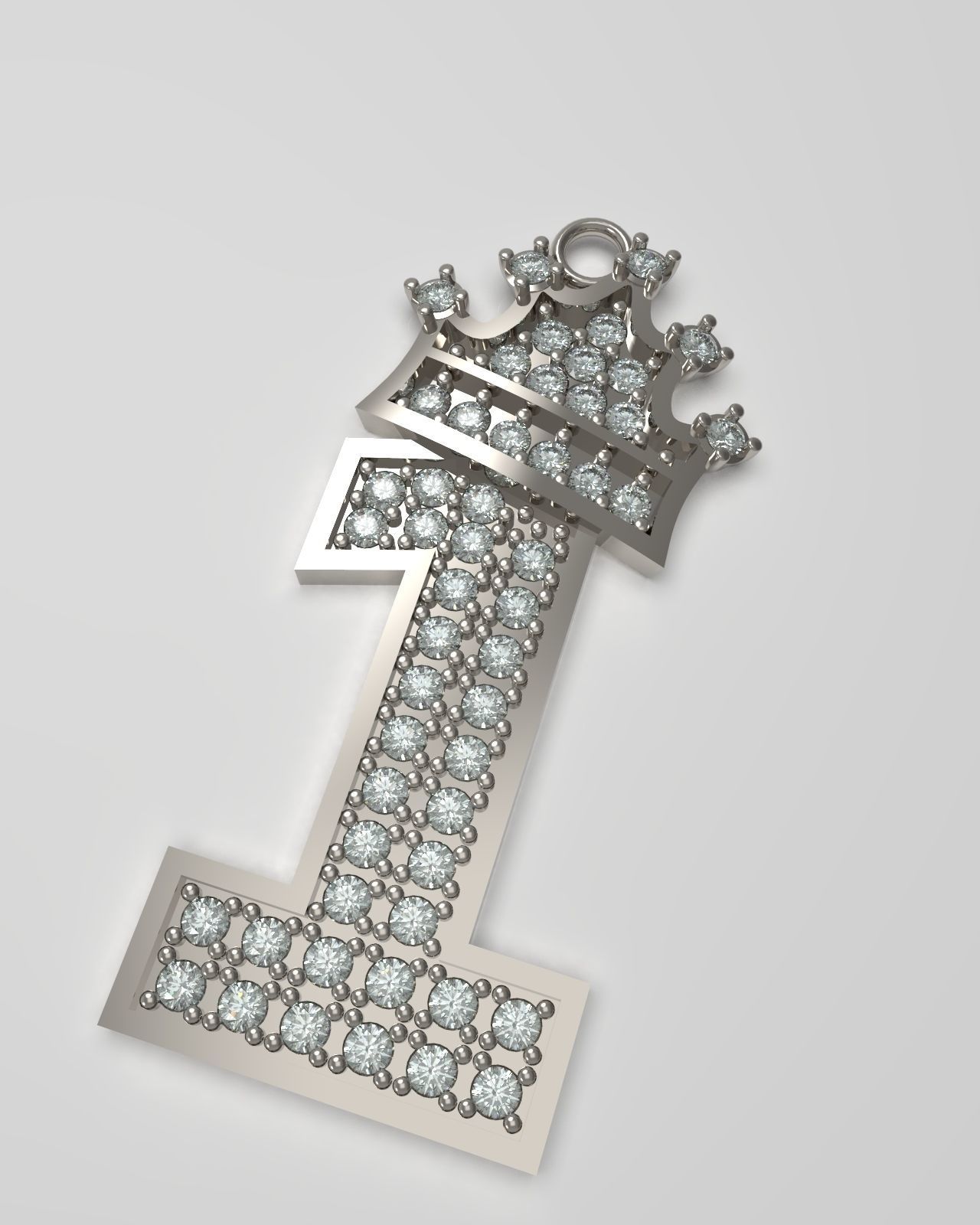 Number 1 printable 3D pendant 3D model 3D printable | CGTrader
