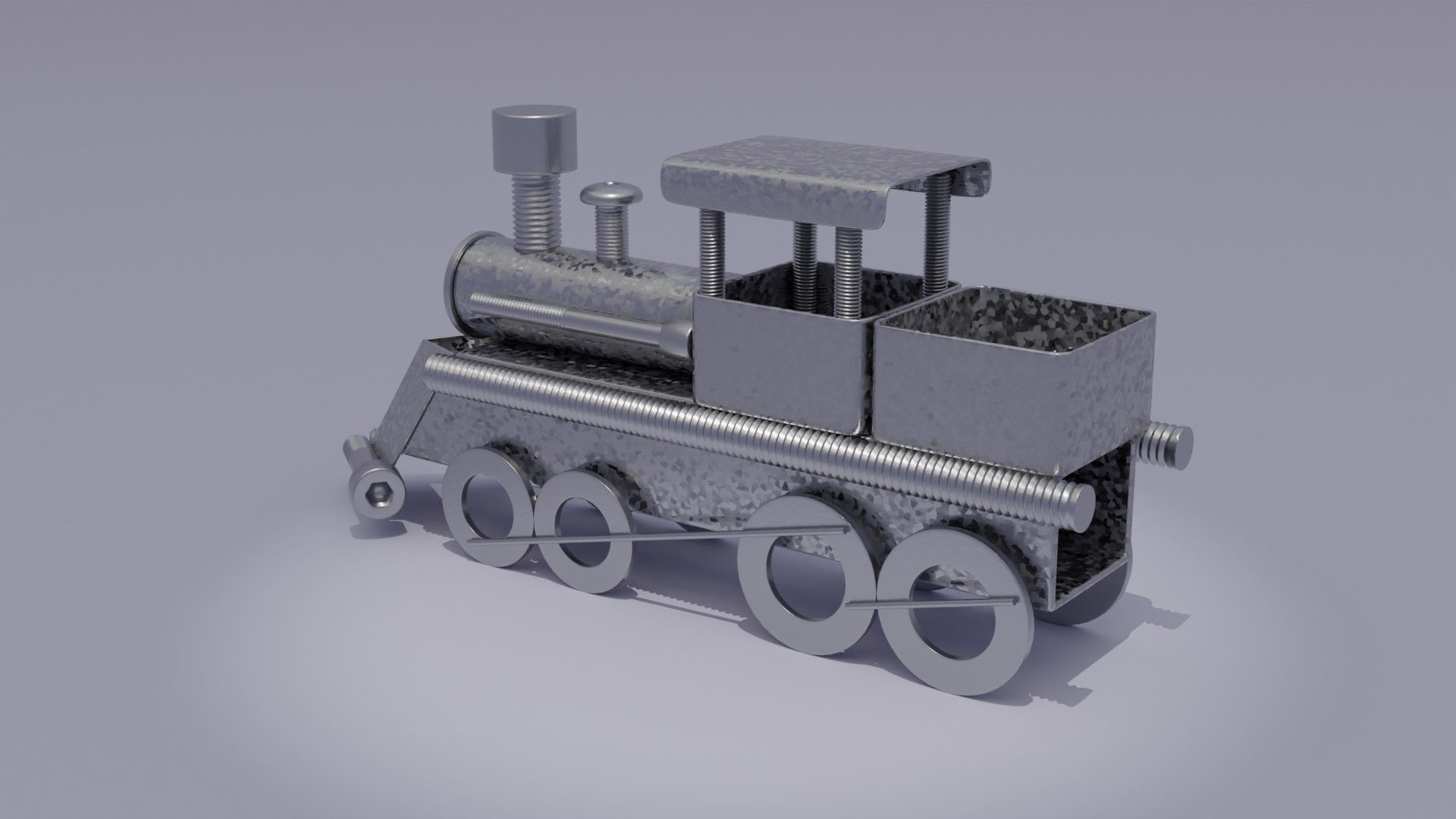 3D model Locomotive metal art VR / AR / low-poly | CGTrader