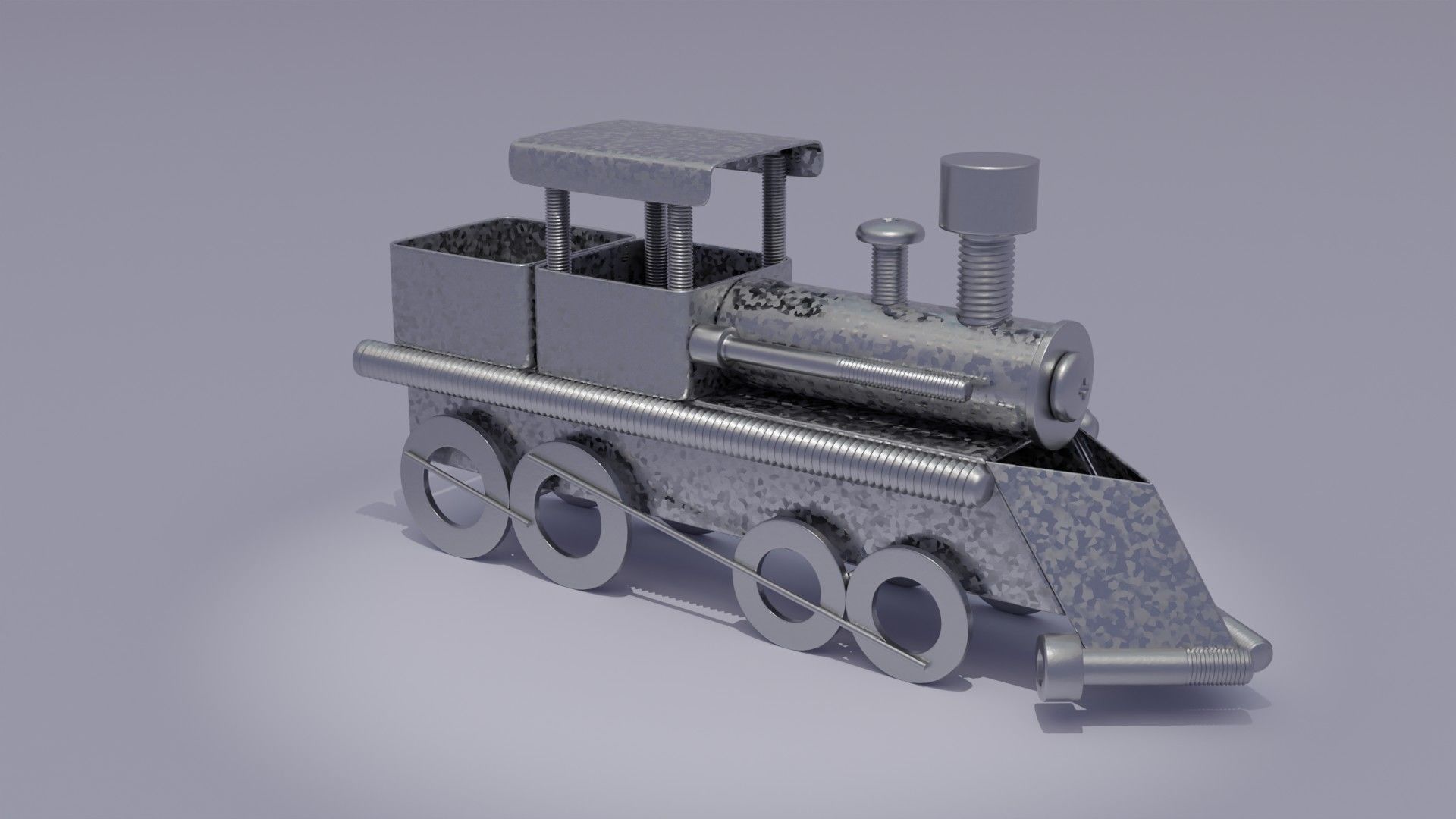 3D model Locomotive metal art VR / AR / low-poly | CGTrader