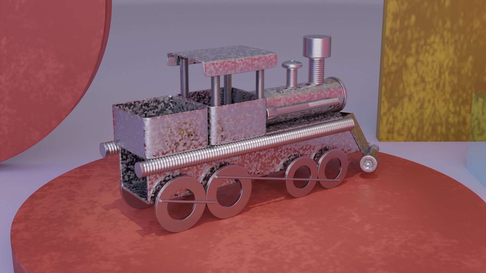 3D model Locomotive metal art VR / AR / low-poly | CGTrader