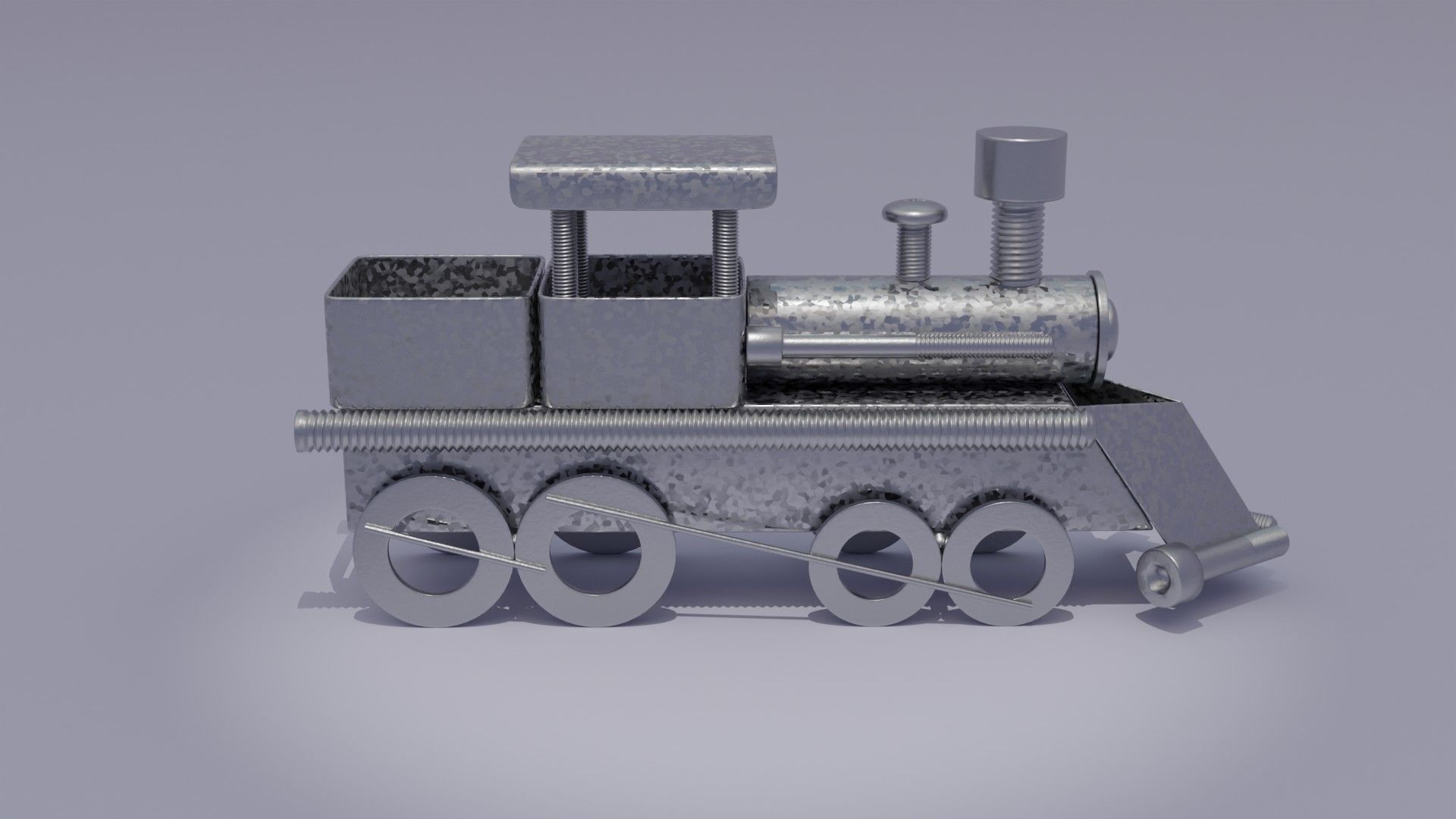 3D model Locomotive metal art VR / AR / low-poly | CGTrader