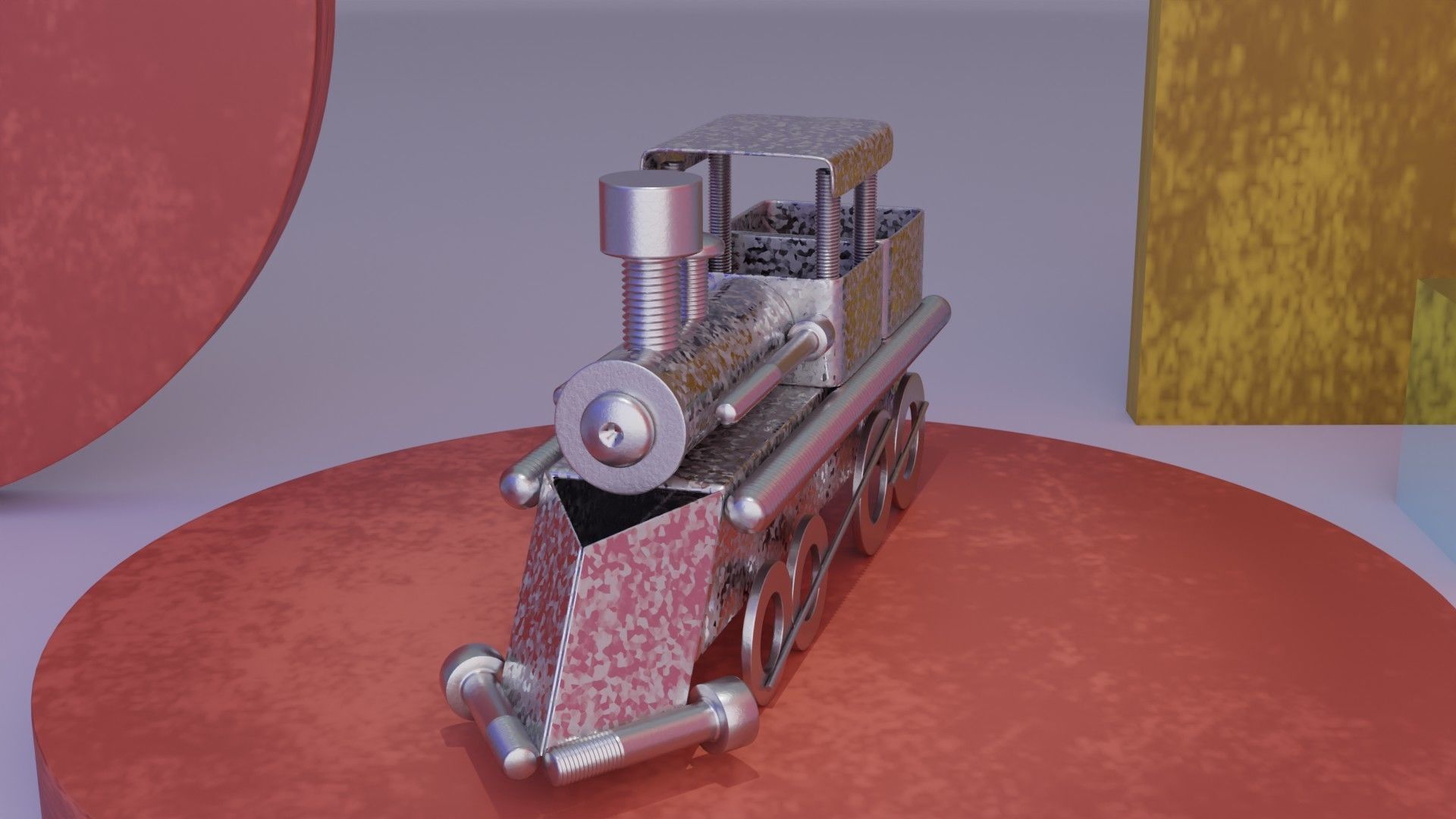 3D model Locomotive metal art VR / AR / low-poly | CGTrader