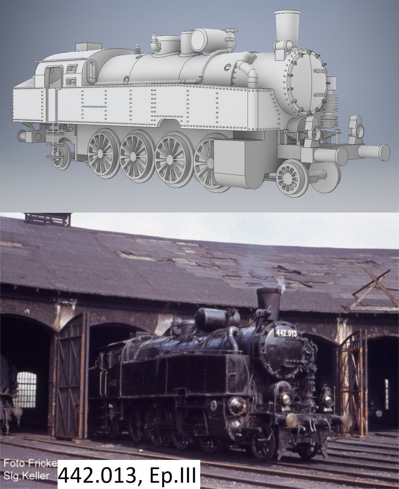 MAV 442 class steam locomotive - TT scale 3D model 3D printable | CGTrader