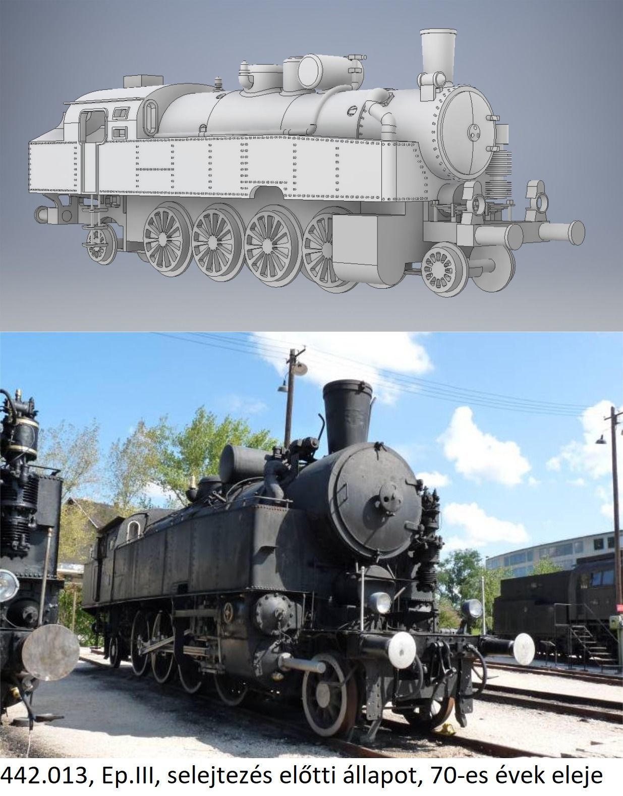 MAV 442 class steam locomotive - TT scale 3D model 3D printable | CGTrader