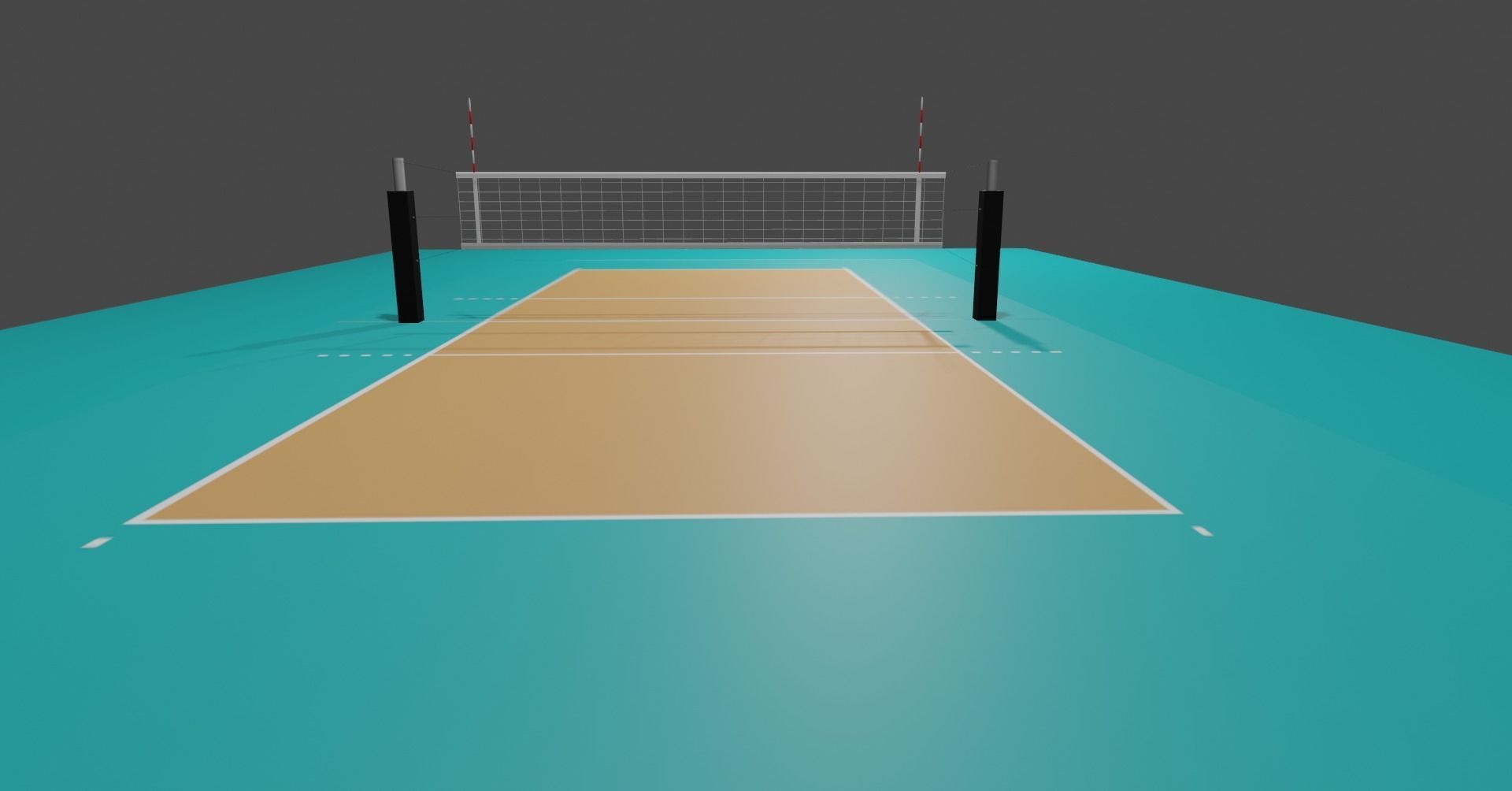 Volleyball Court free 3D model rigged | CGTrader